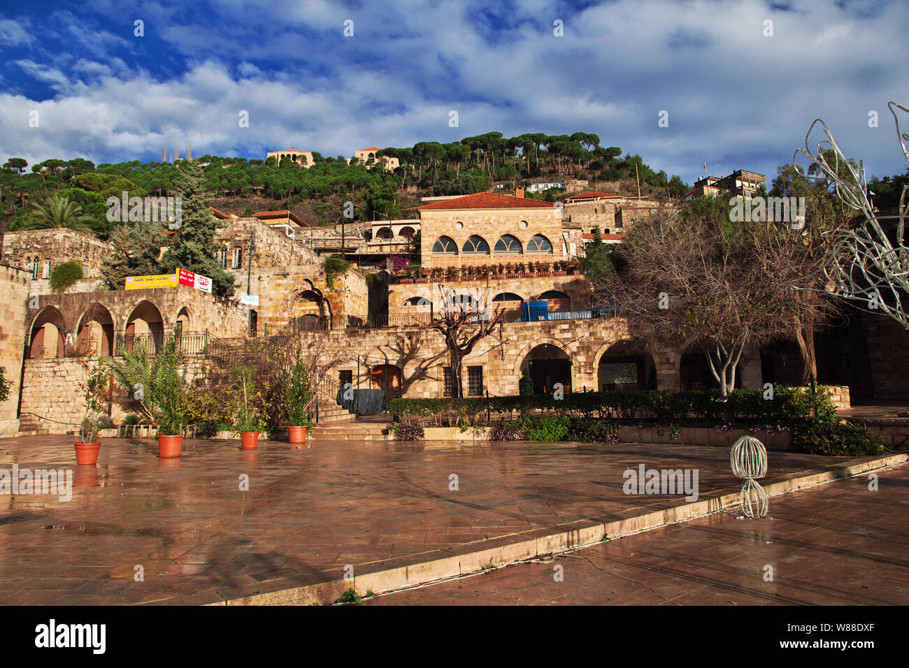 Deir al Qamar, Lebanon - 06 Jan 2018. Deir al Qamar village, Lebanon ...