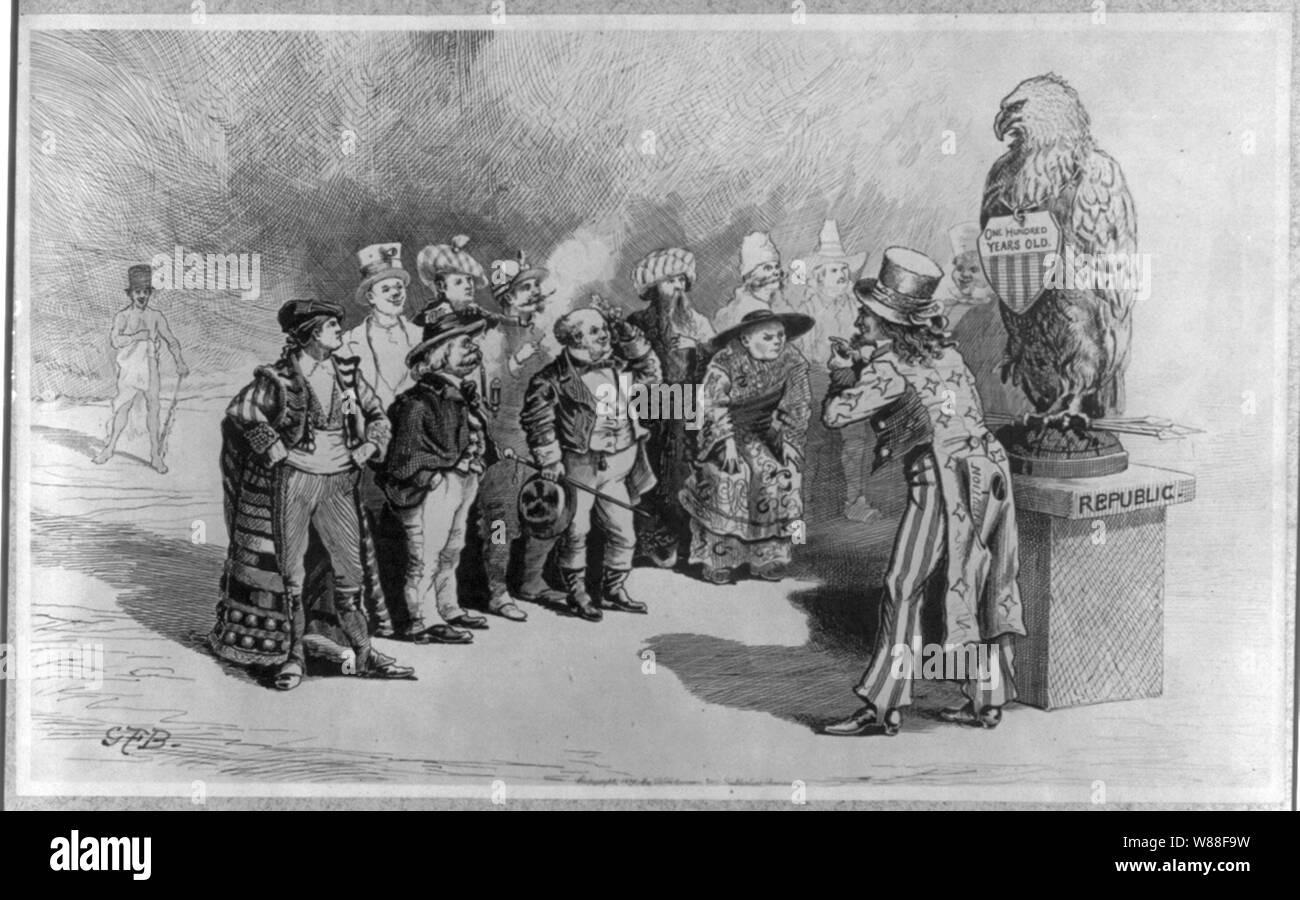 Brother Jonathan welcoming other countries to U.S. Centennial Stock ...