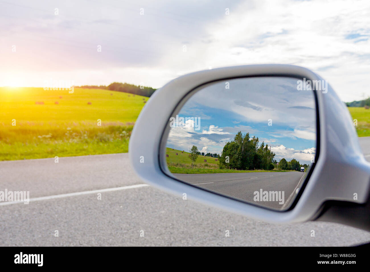 Reflection in the rear view mirror Stock Photo - Alamy Reflection in the rear view mirror Stock Photo - Alamy