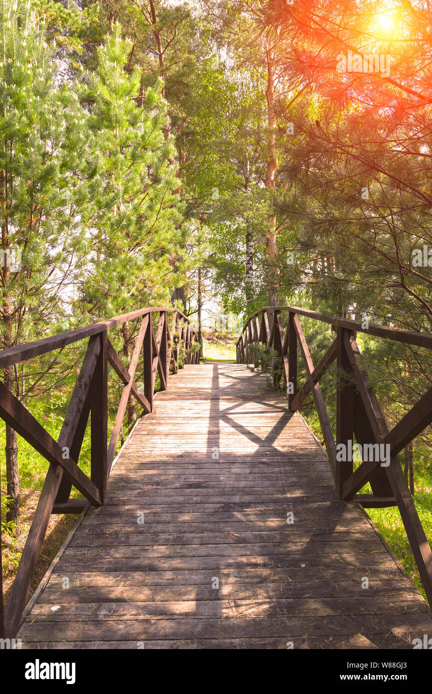 Bridge across ravine Stock Photo - Alamy
