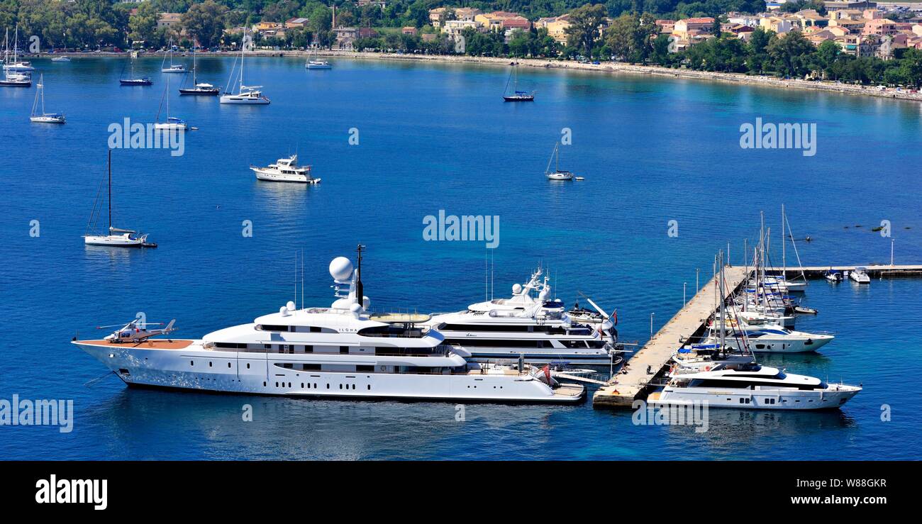 ILONA Luxxury Motor Yacht,Corfu town Yacht Harbour,Corfu Island,Greece ...