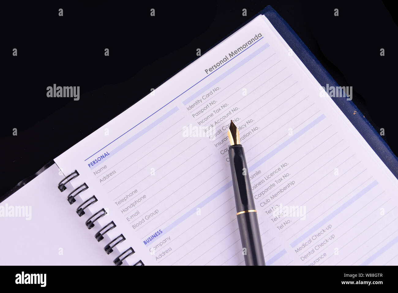 List of personal data hi-res stock photography and images - Alamy