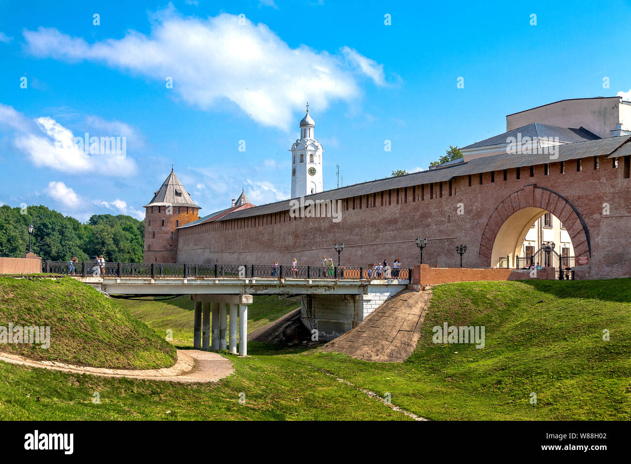 Veliky Novgorod, Russia, July 29, 2018. Ancient Kremlin Stock Photo - Alamy