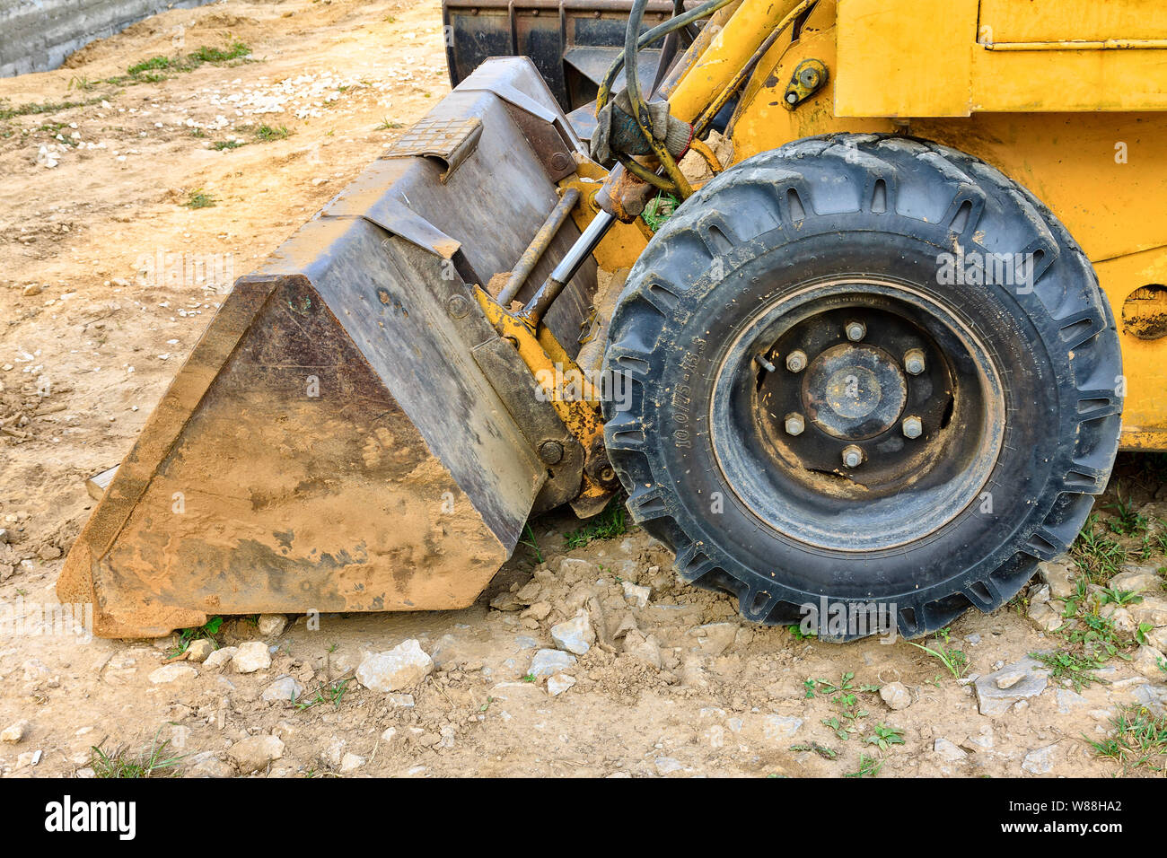 Tractor mini backhoe digger excavator hi-res stock photography and ...