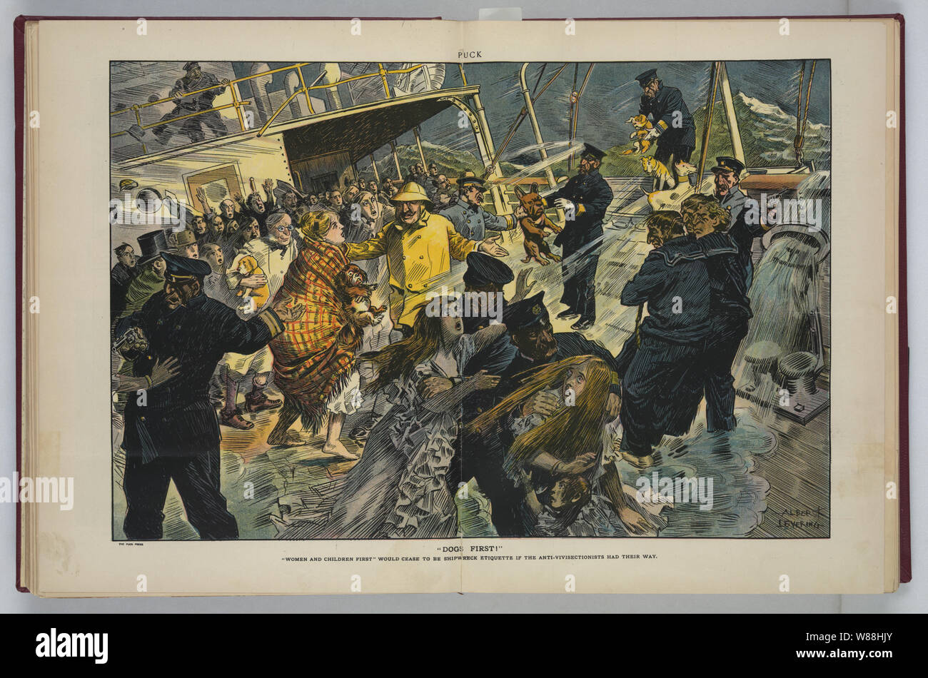 Dogs first! / Albert Levering Stock Photo - Alamy