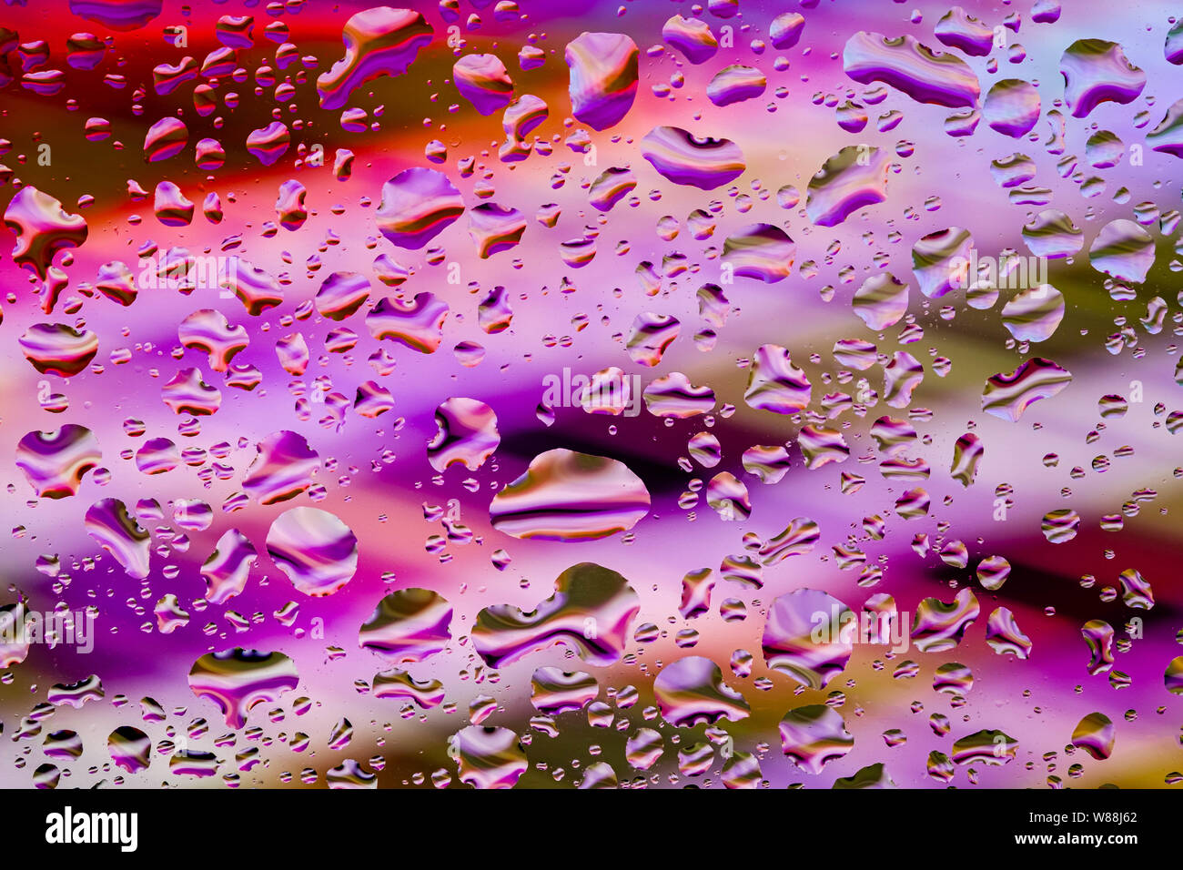 Neon lights with water drops Stock Photo - Alamy