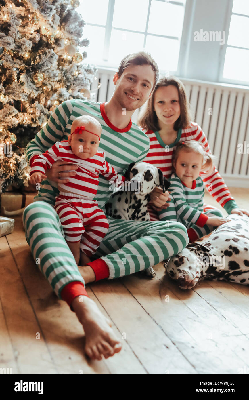 Lovely family during christmas hi-res stock photography and images - Alamy