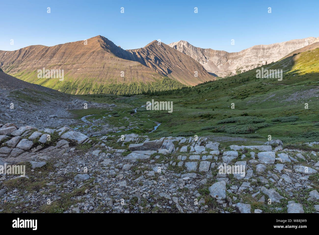 Highwood Pass in Peter Lougheed Provincial Park, Alberta, Canada Stock ...