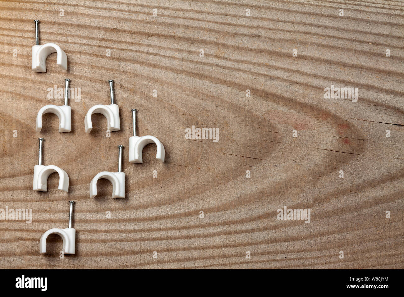 Cable clips hi-res stock photography and images - Alamy