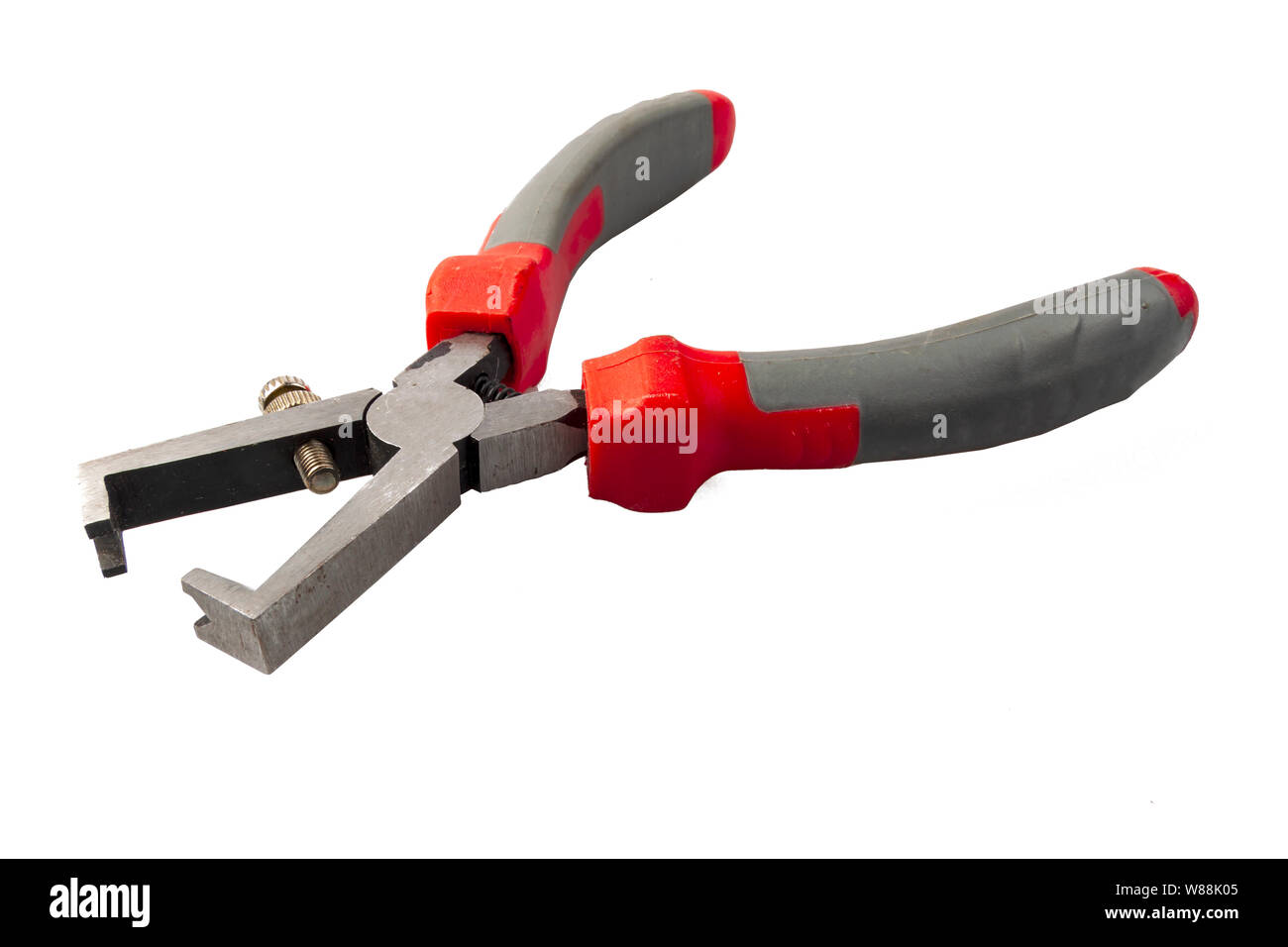 Tool for stripping wires with adjustable. isolate Stock Photo - Alamy