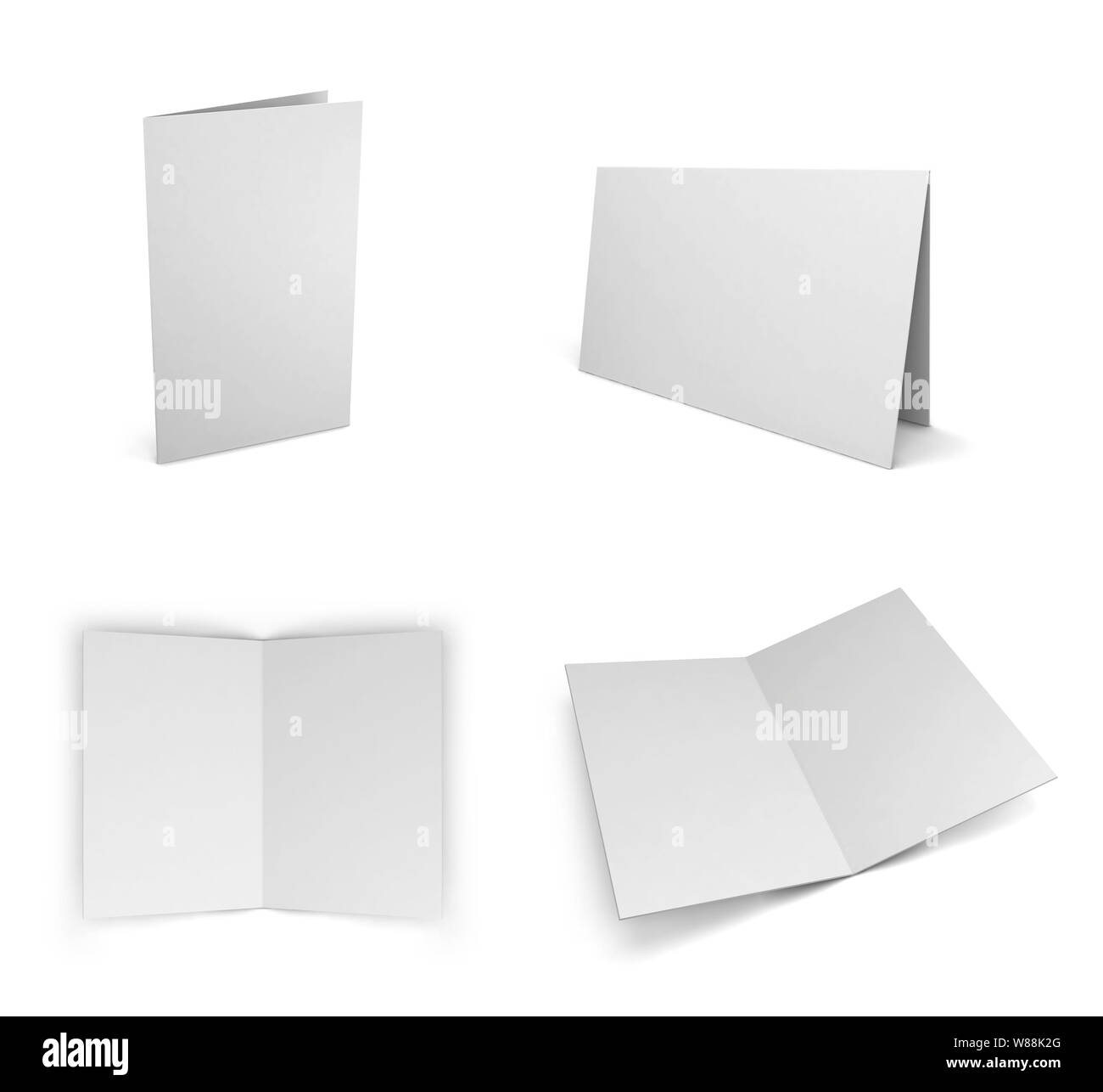 Blank greeting card. 3d illustration isolated on white background Stock ...