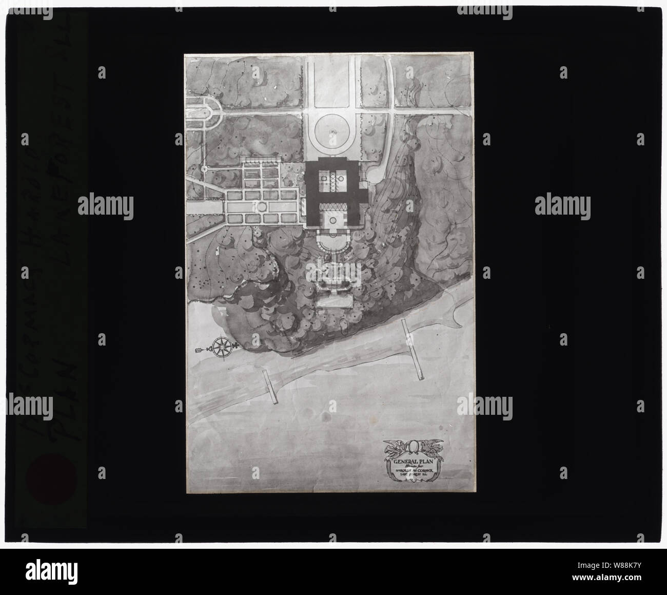 General Plan, house for Harold McCormick, Lake Forest, Ill Stock Photo ...