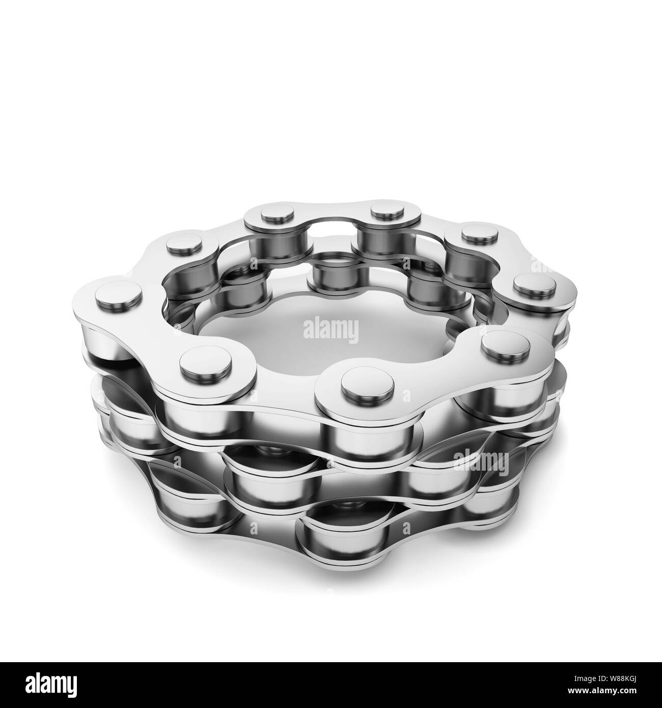 Bike chain. 3d illustration isolated on white background Stock Photo ...