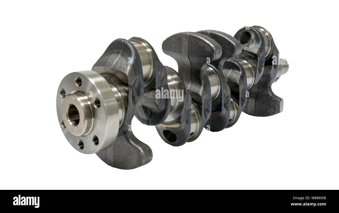 Steel crankshaft for a four-stroke internal combustion engine Stock ...
