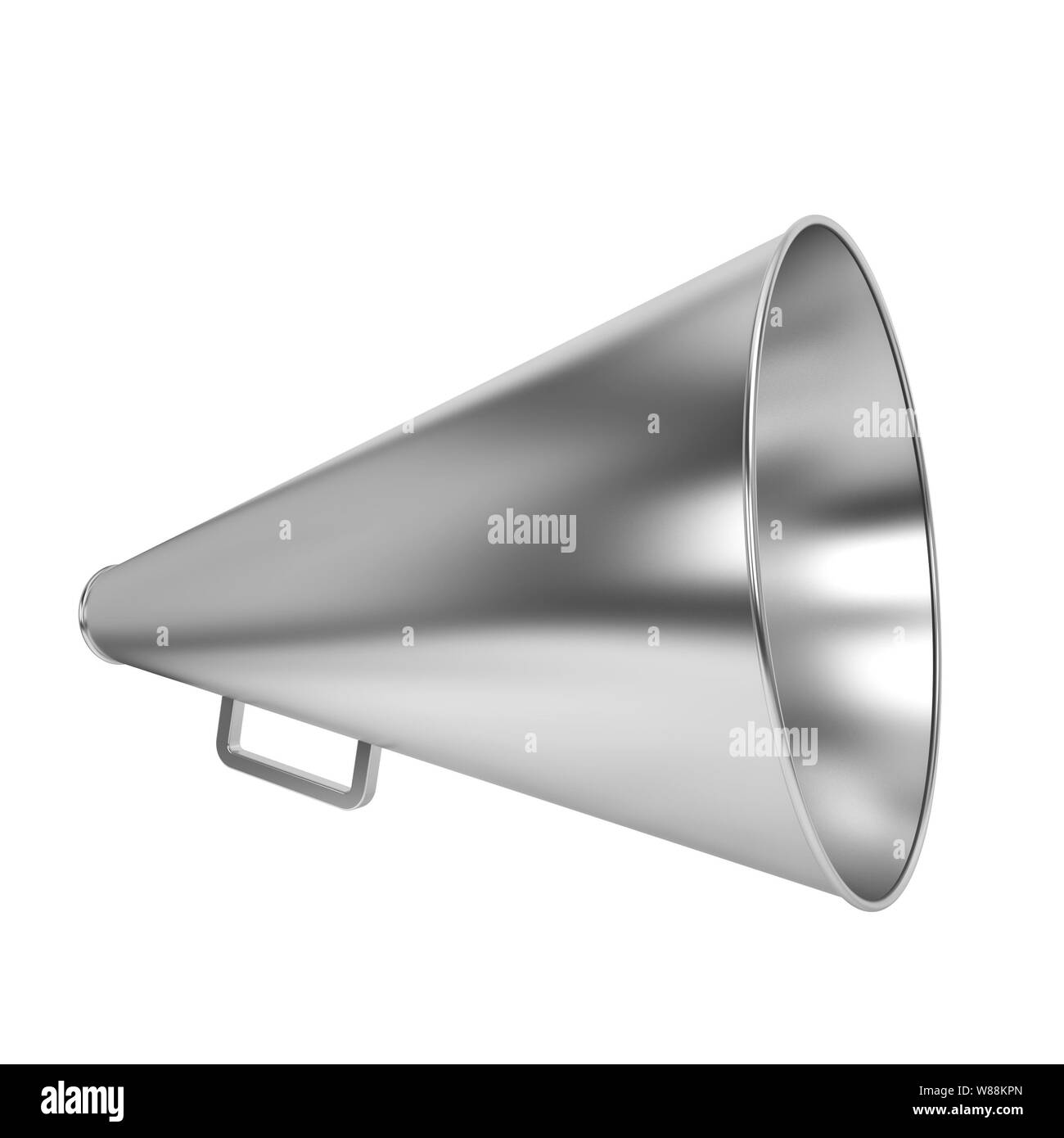 Steel bullhorn. 3d illustration isolated on white background Stock ...