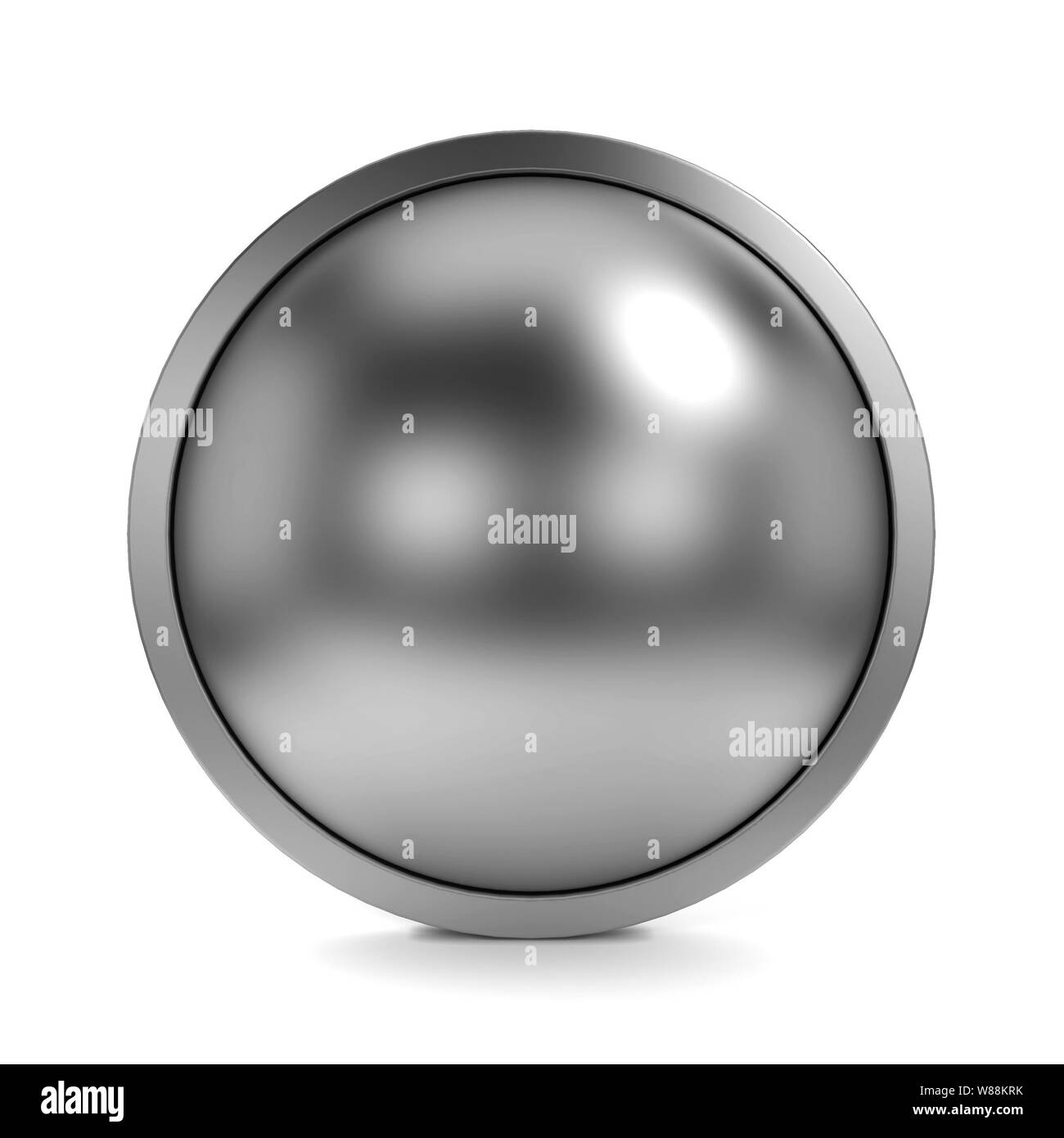 Round button. 3d illustration isolated on white background Stock Photo ...