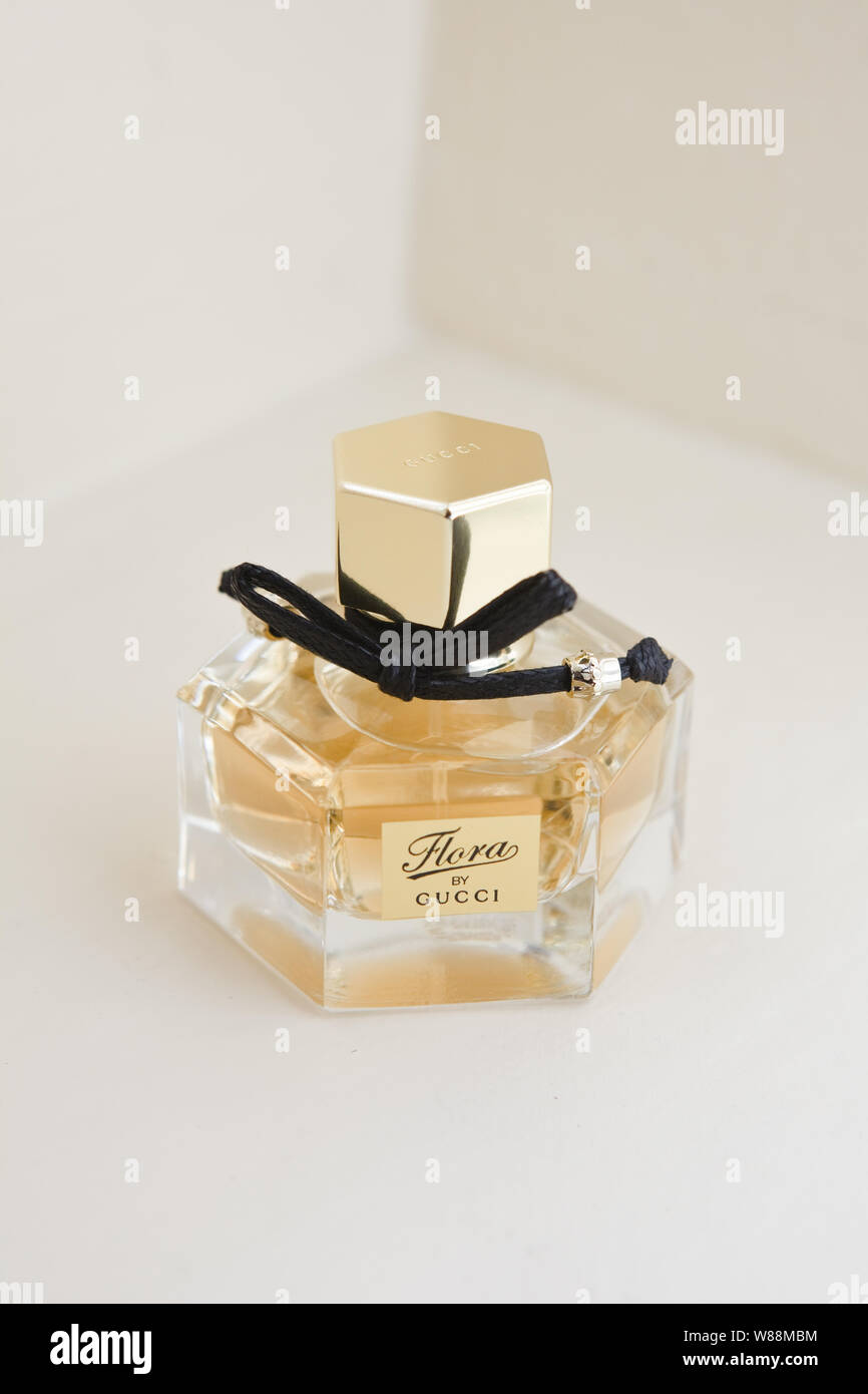 Flora by Gucci Perfume Bottle Stock Photo - Alamy