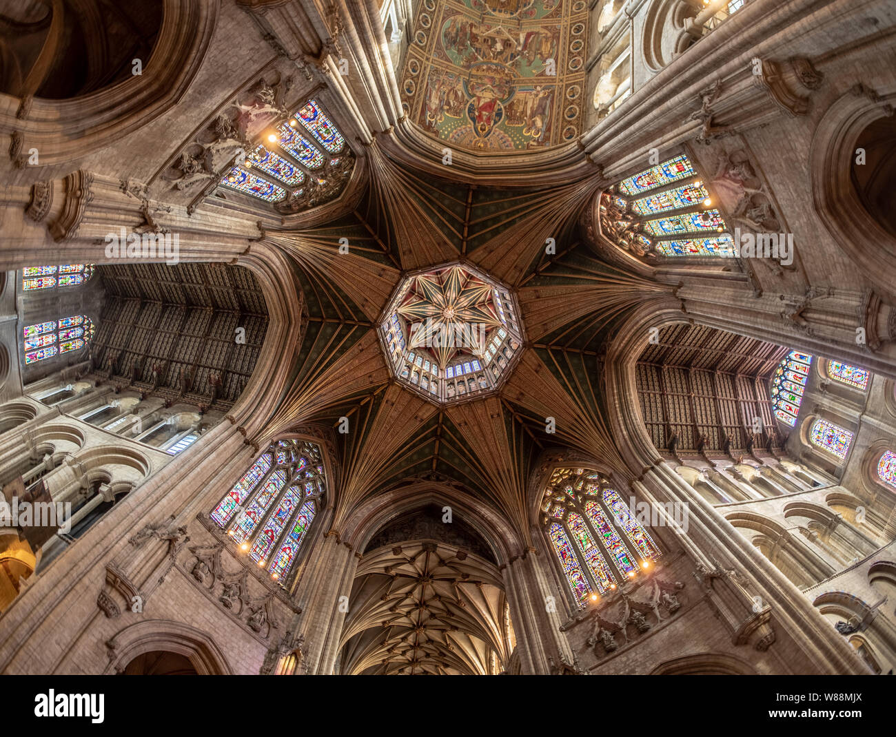 Interior view of the Octagon Tower in Ely Cathedral, Cambridgeshire ...