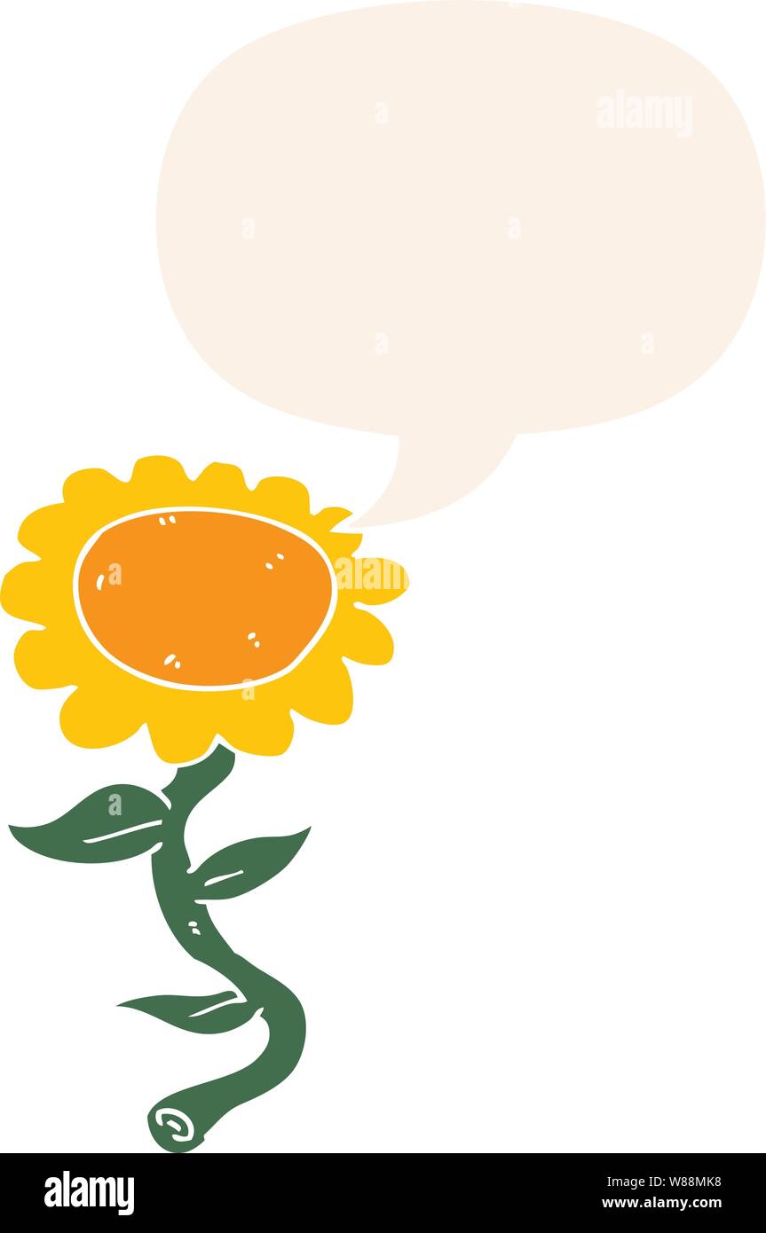 Sunflower in cartoon style Cut Out Stock Images & Pictures - Alamy