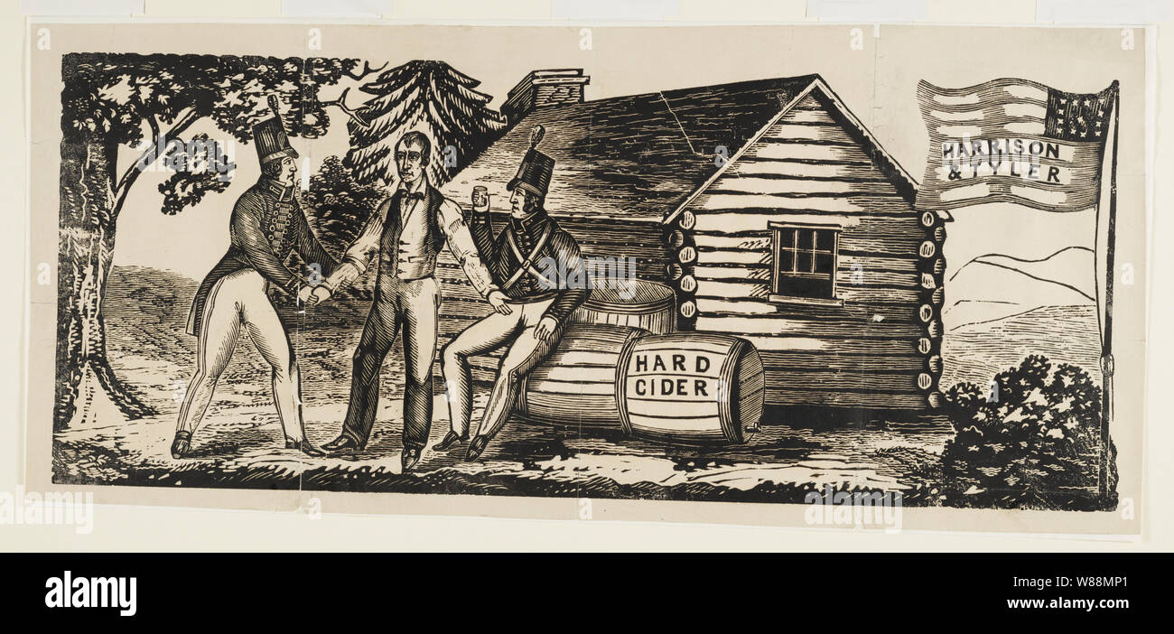 Harrison & Tyler campaign emblem Stock Photo - Alamy