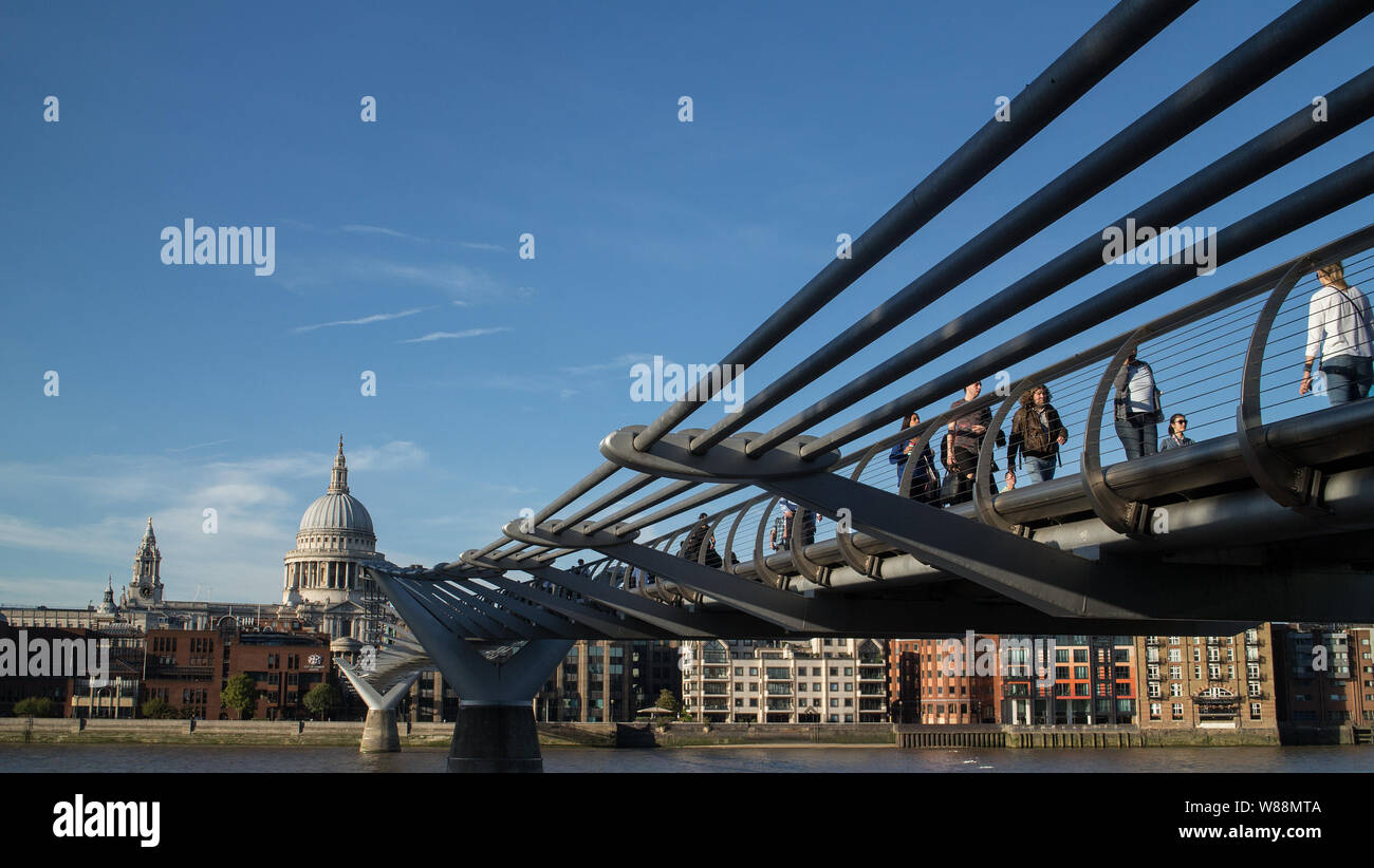 The Millenium Footbridge, London Stock Photo - Alamy