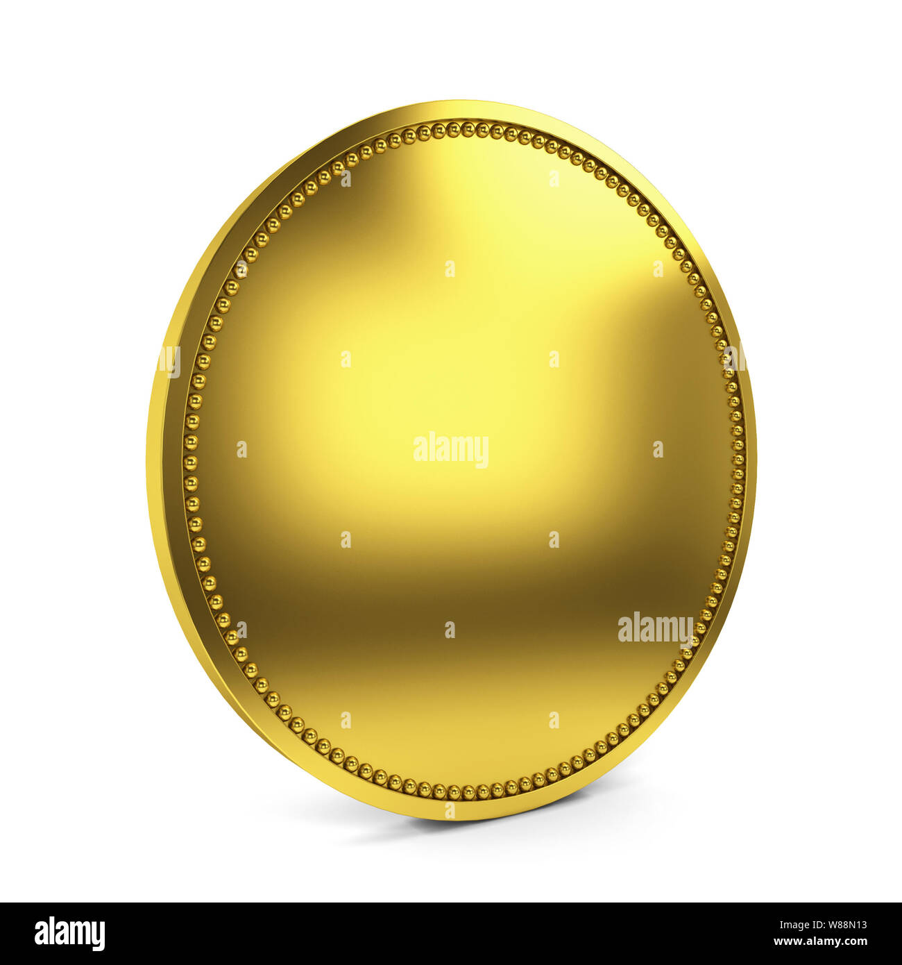 Golden coin. 3d illustration isolated on white background Stock Photo ...