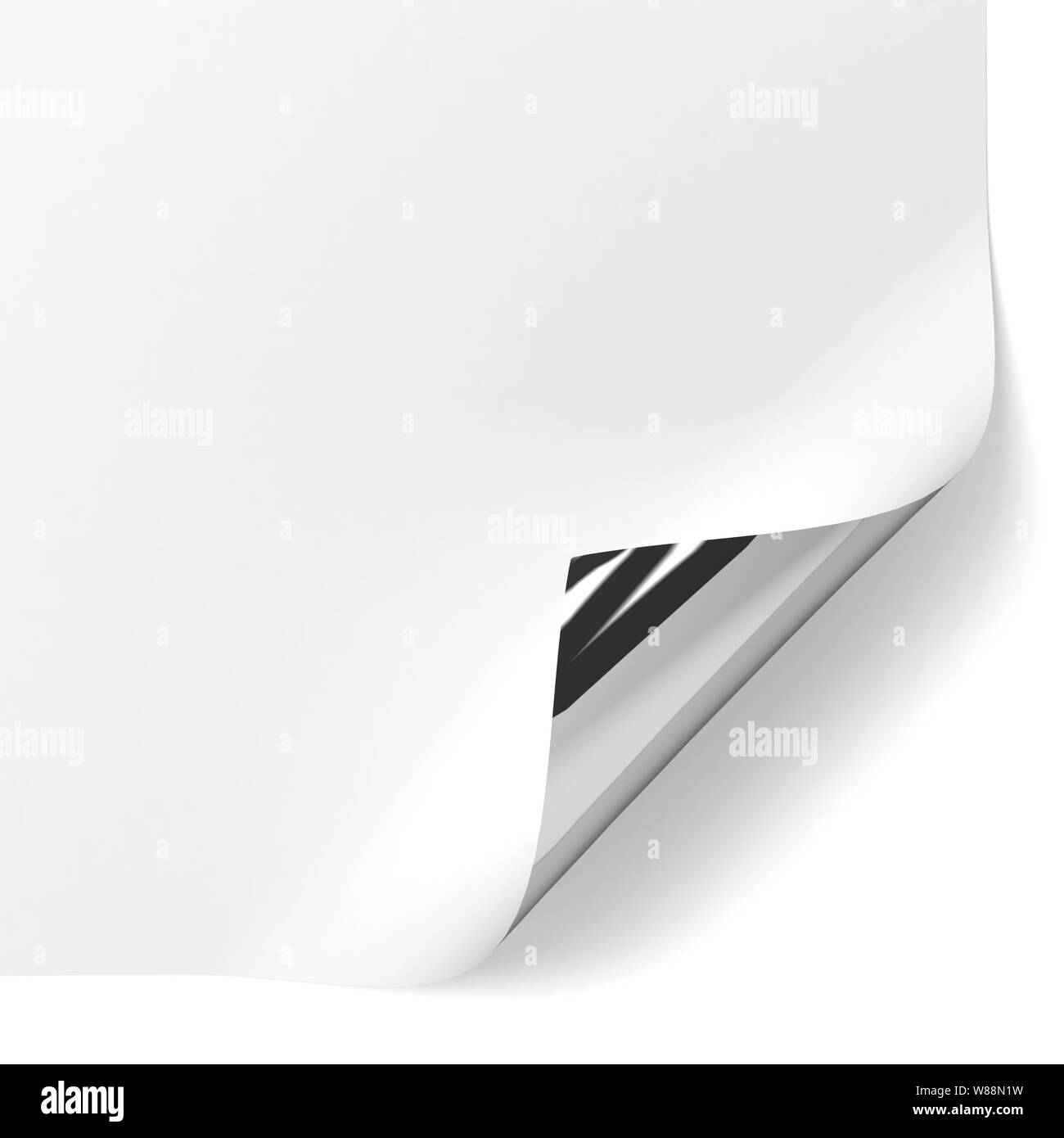 Page corner. 3d illustration isolated on white background Stock Photo ...