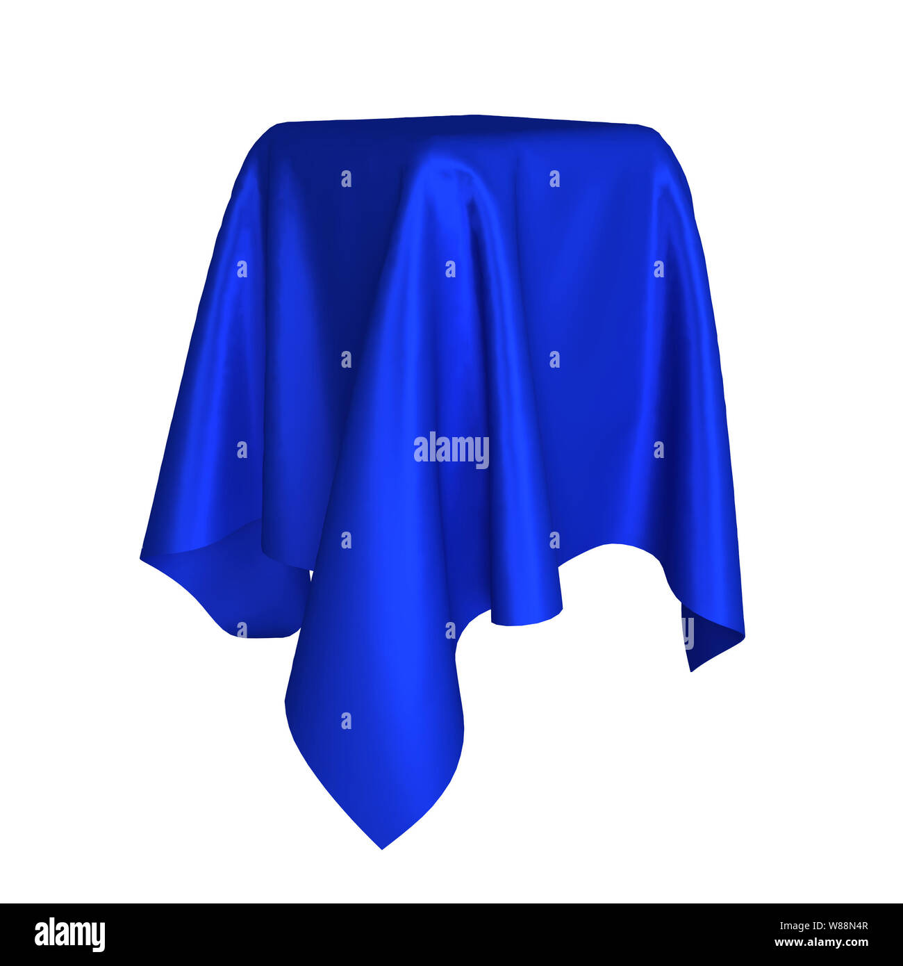 Box covered with cloth. 3d illustration isolated on white background ...