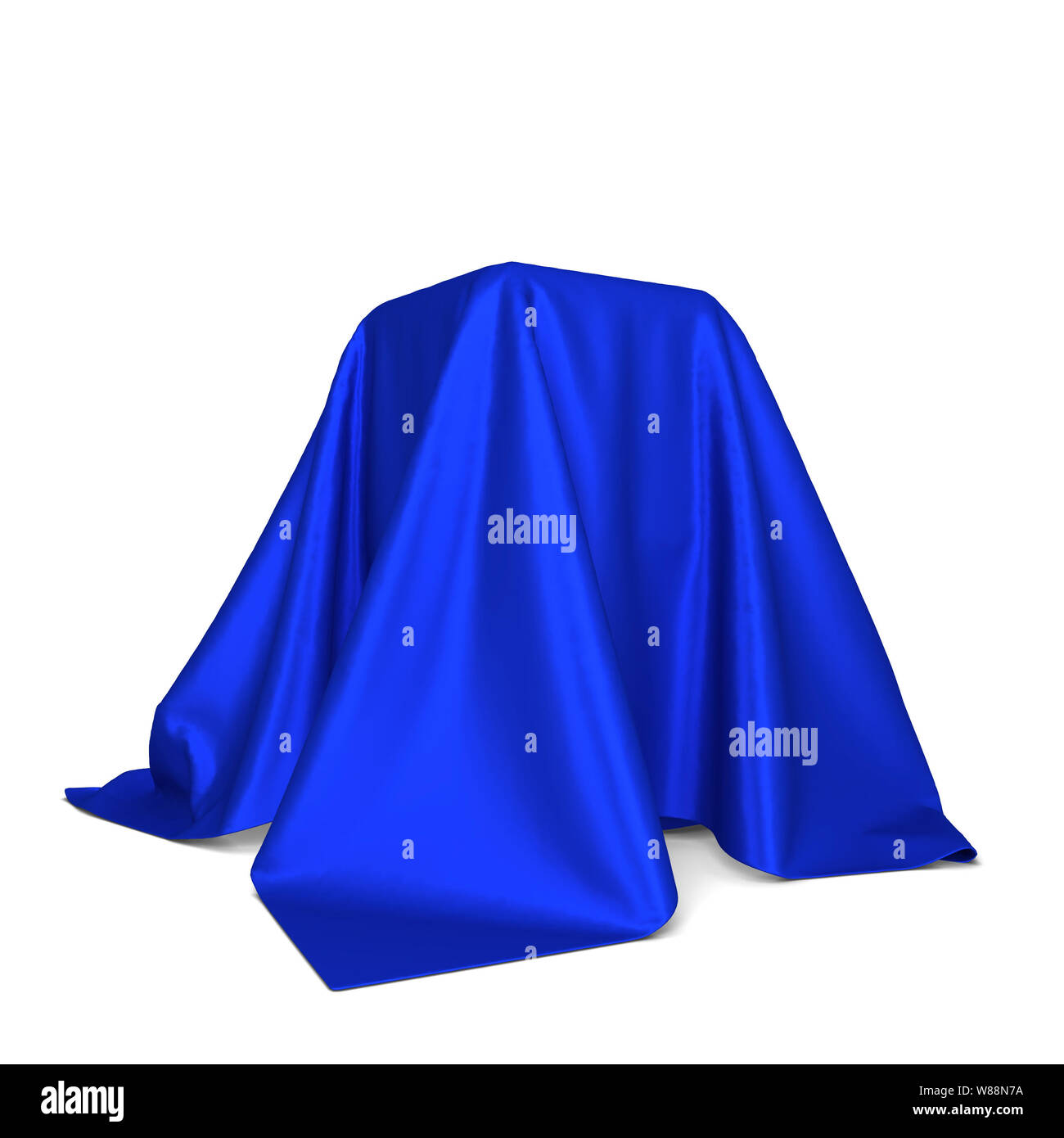 Box covered with cloth. 3d illustration isolated on white background ...