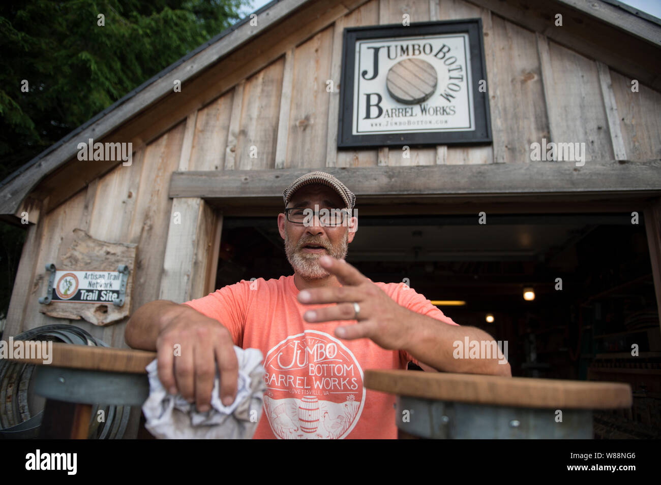 UNITED STATES - June 19, 2019: John Bestwick the owner of Jumbo Bottom ...