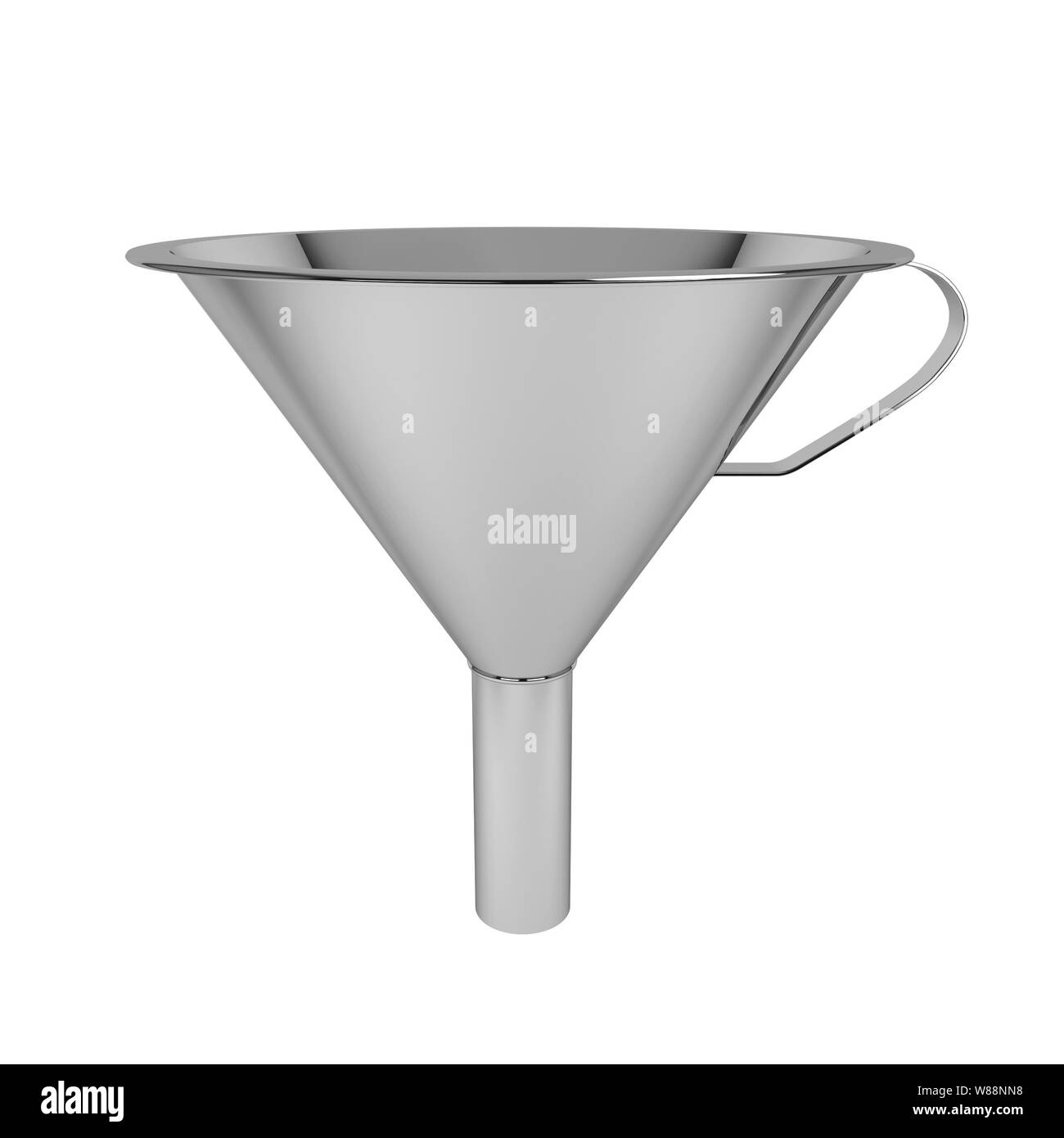 Steel funnel. 3d illustration isolated on white background Stock Photo ...