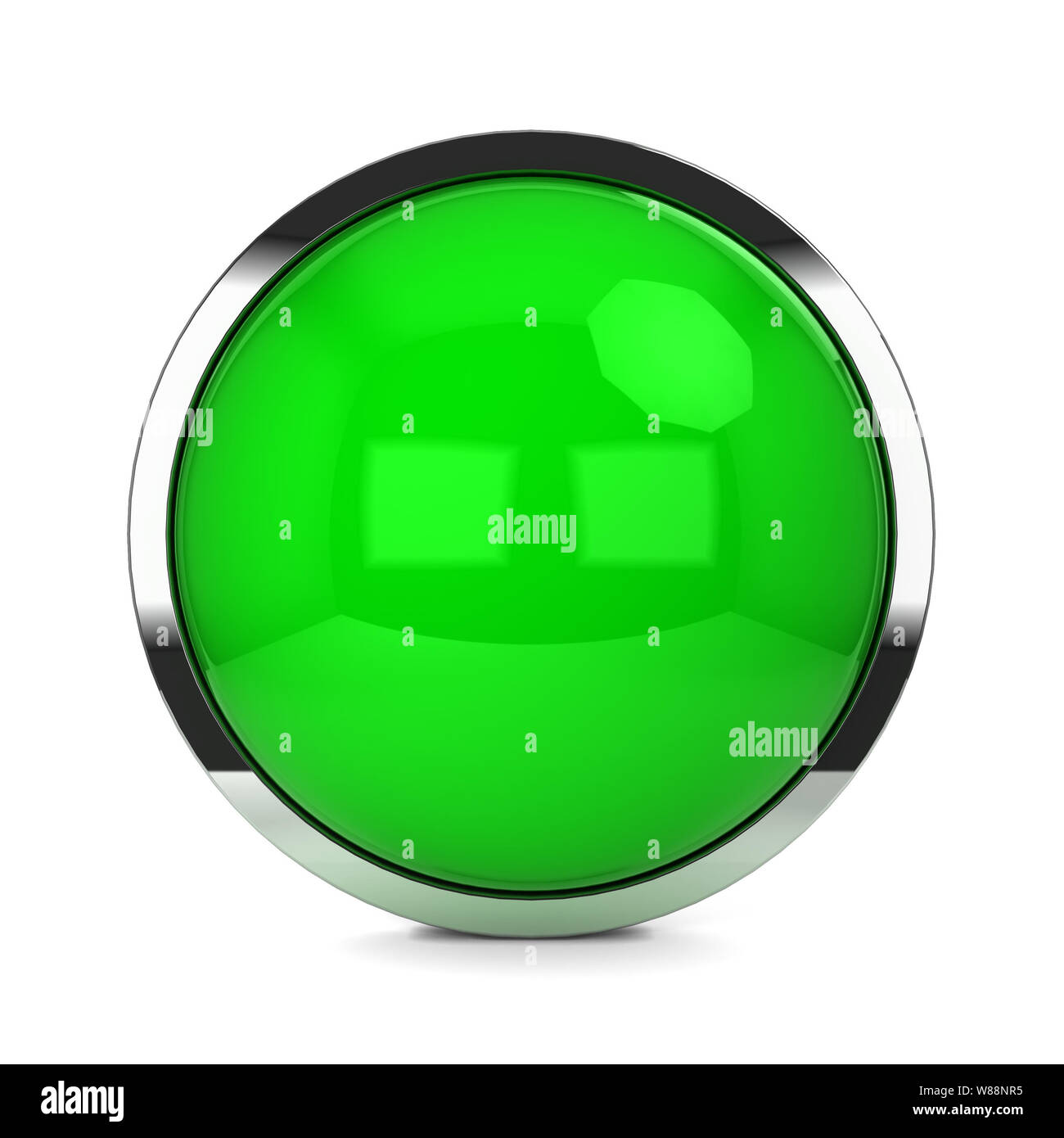 Round button. 3d illustration isolated on white background Stock Photo ...