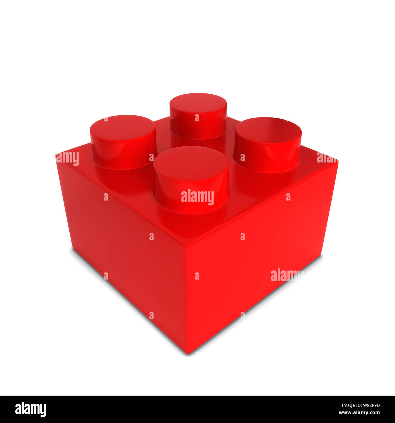 Toy brick. 3d illustration isolated on white background Stock Photo - Alamy