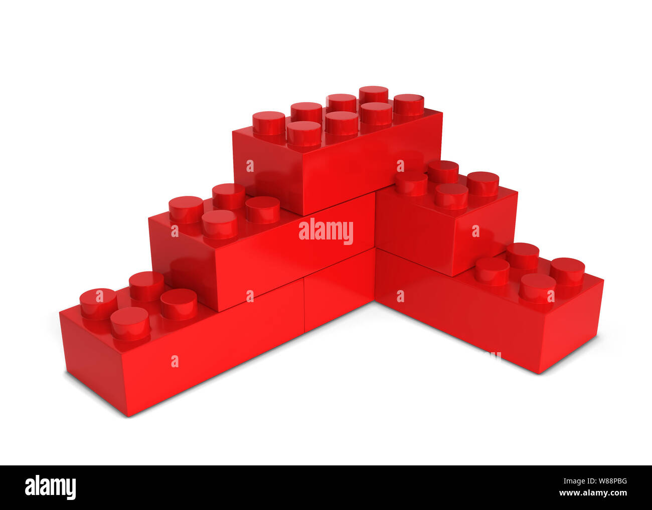 Toy bricks. 3d illustration isolated on white background Stock Photo ...