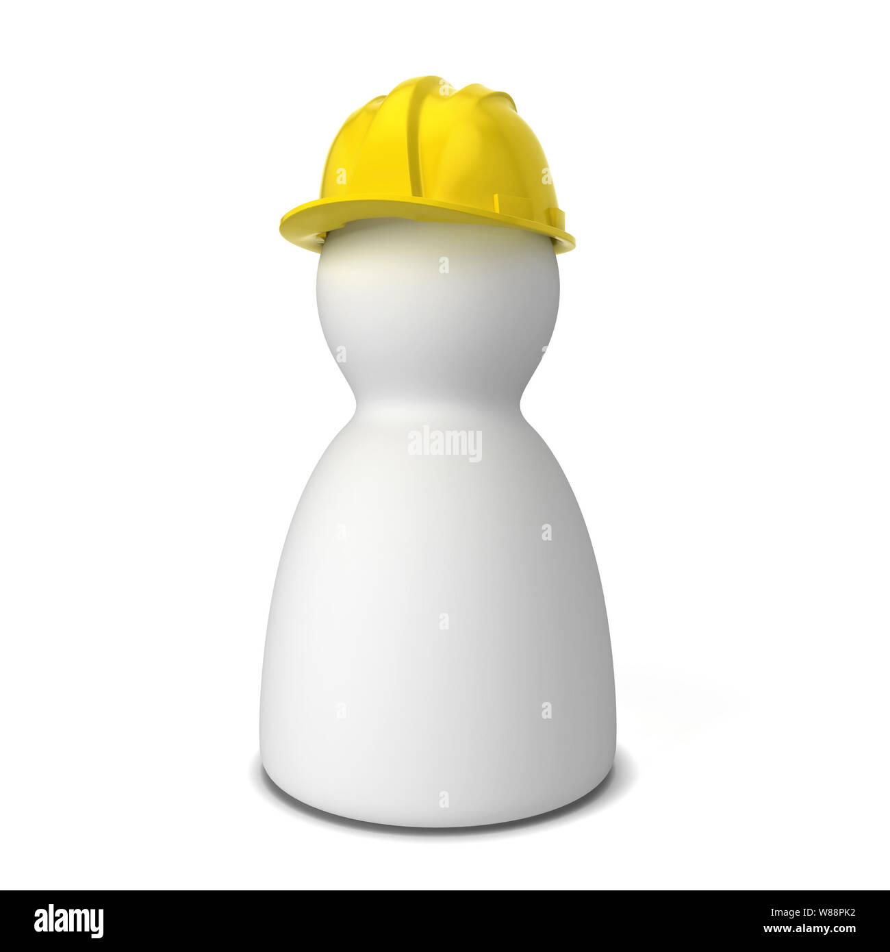Men figure with safety helmet. 3d illustration isolated on white ...