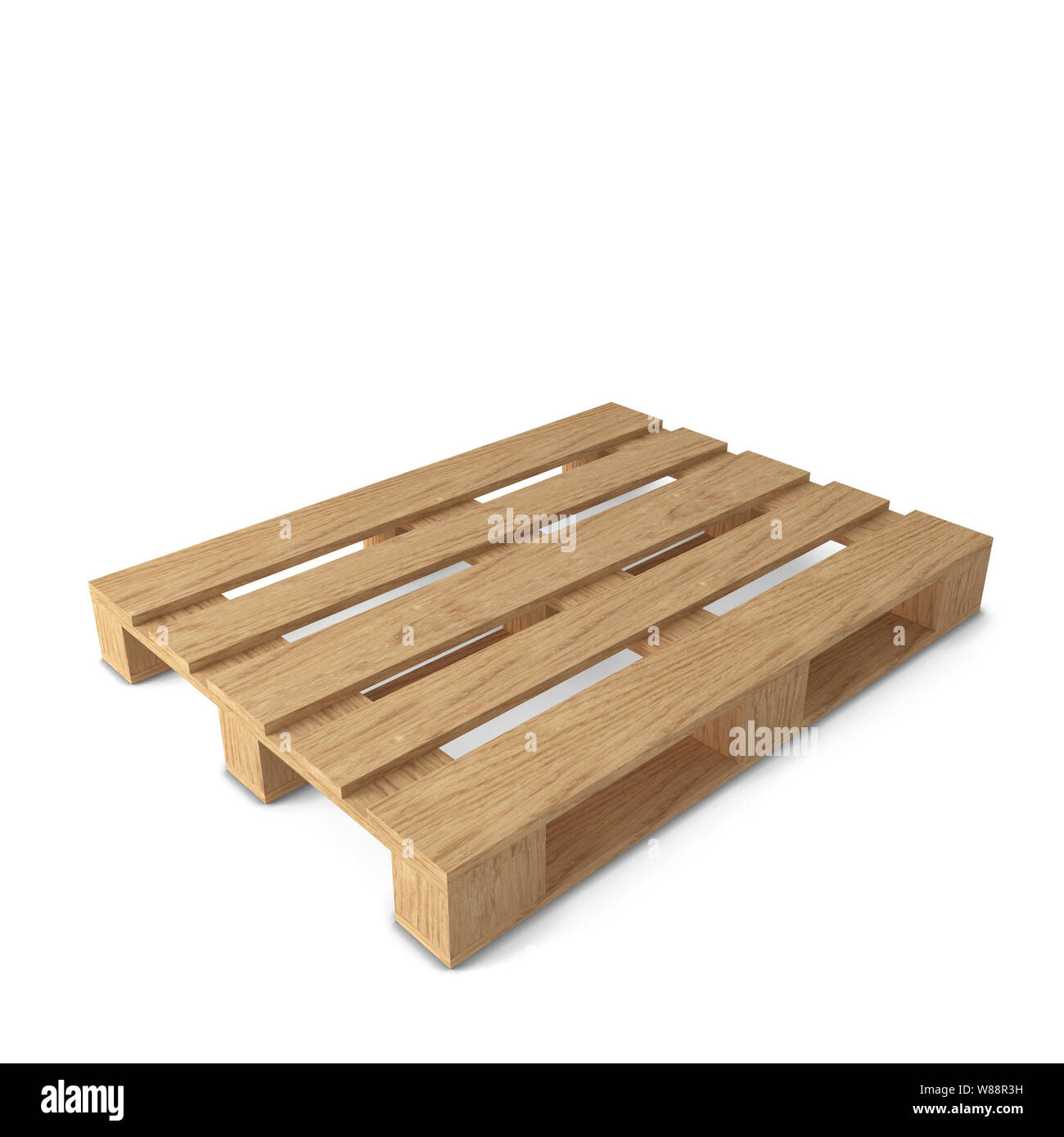 Wooden pallets. 3d illustration isolated on white background Stock ...