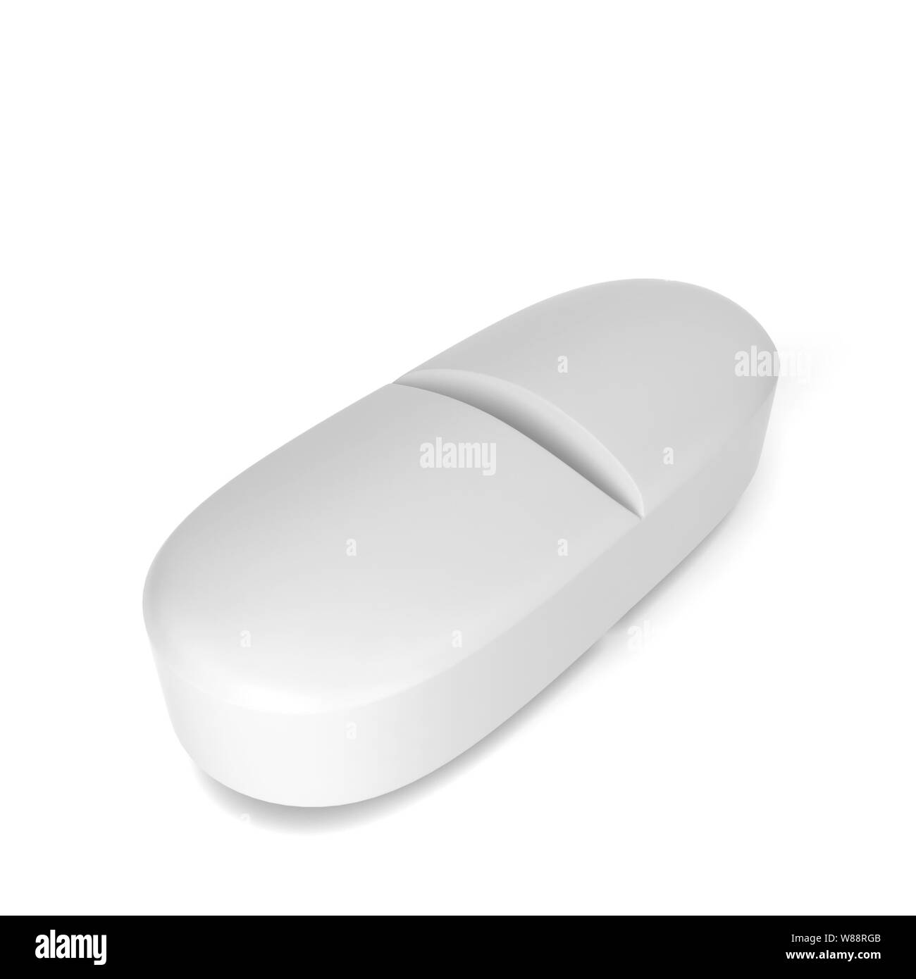 Single pill. 3d illustration isolated on white background Stock Photo ...