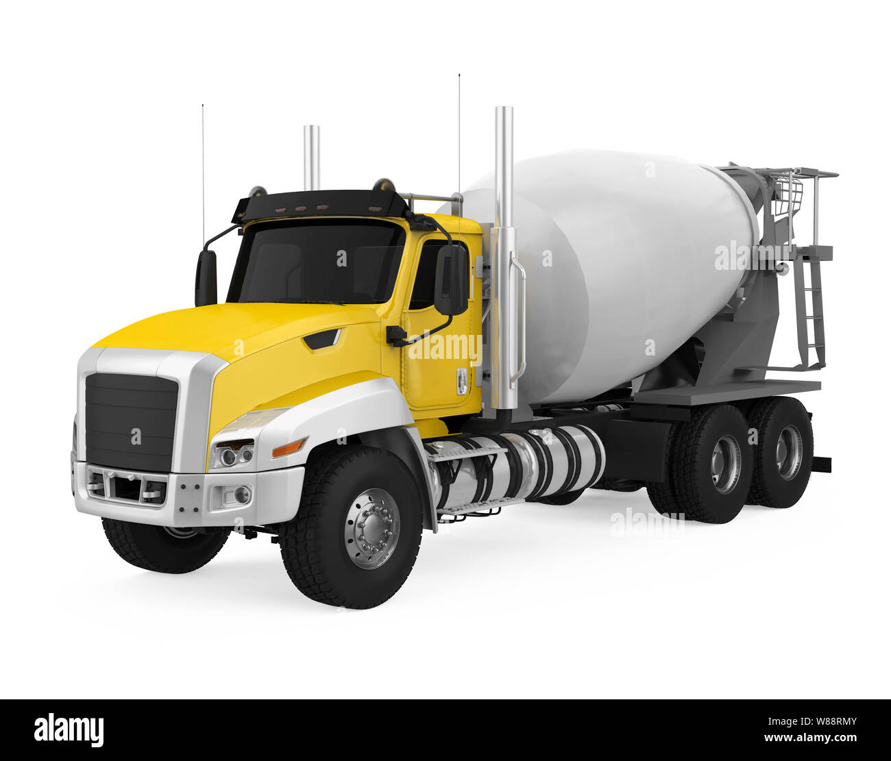 Concrete mixing truck Cut Out Stock Images & Pictures - Alamy