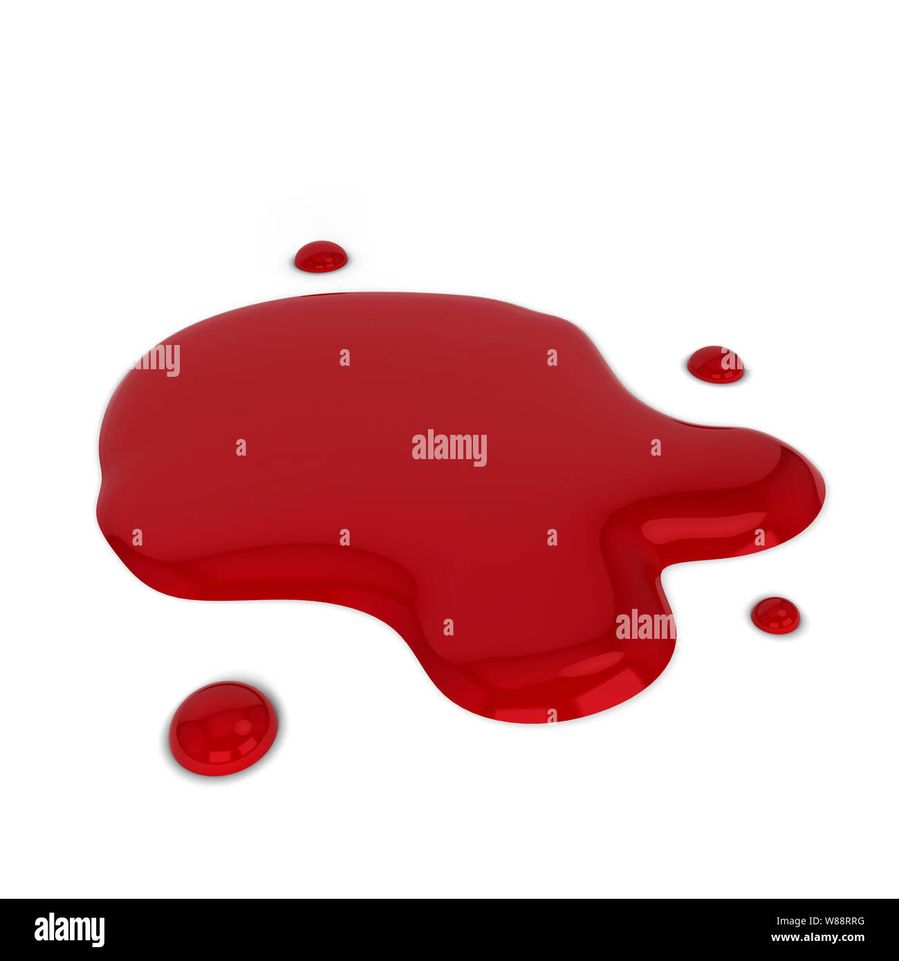 Blood puddle. 3d illustration isolated on white background Stock Photo ...