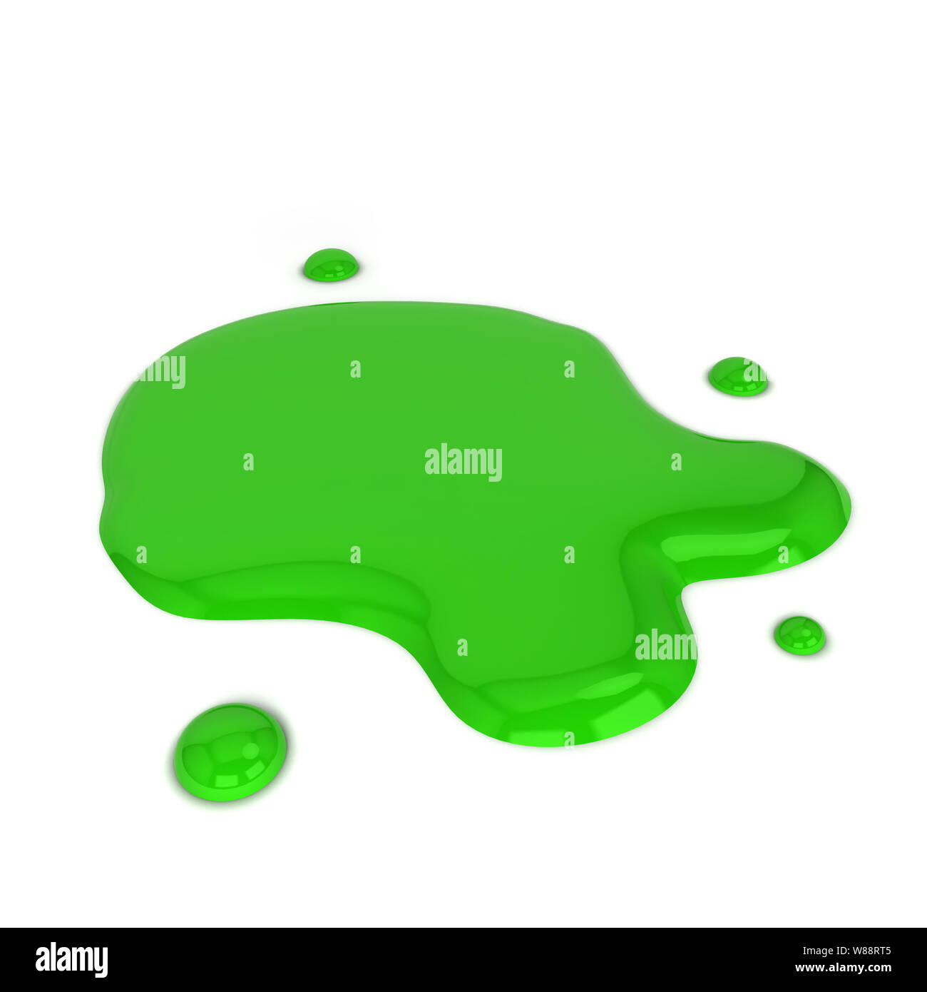 Green puddle. 3d illustration isolated on white background Stock Photo ...