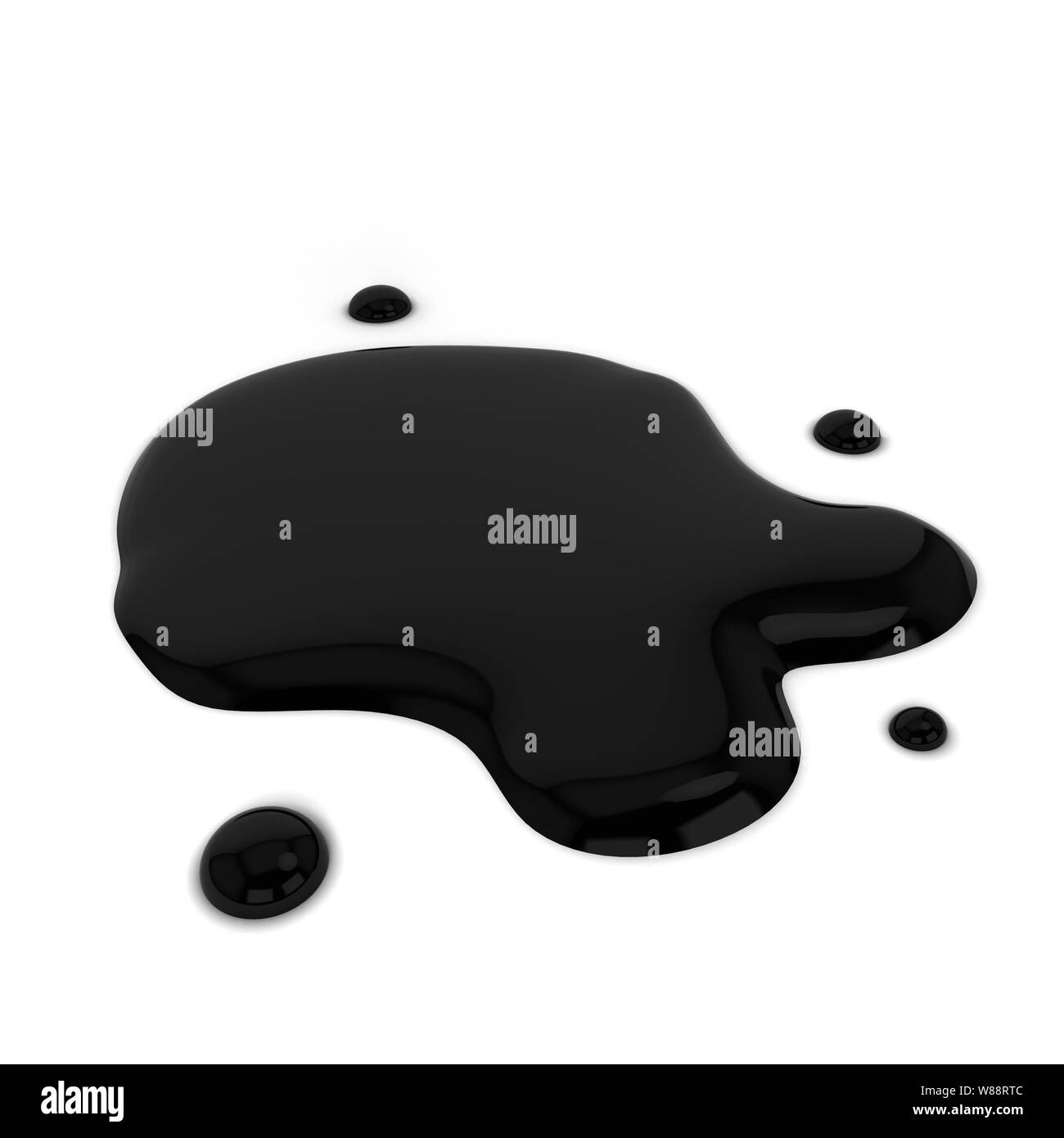 Oil puddle. 3d illustration isolated on white background Stock Photo ...