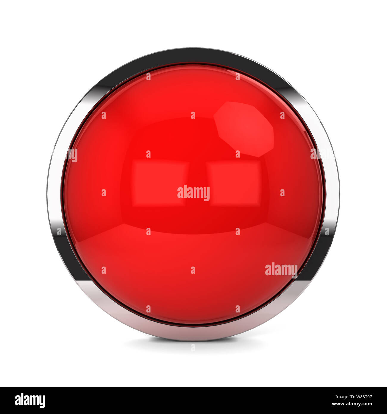 Round button. 3d illustration isolated on white background Stock Photo ...
