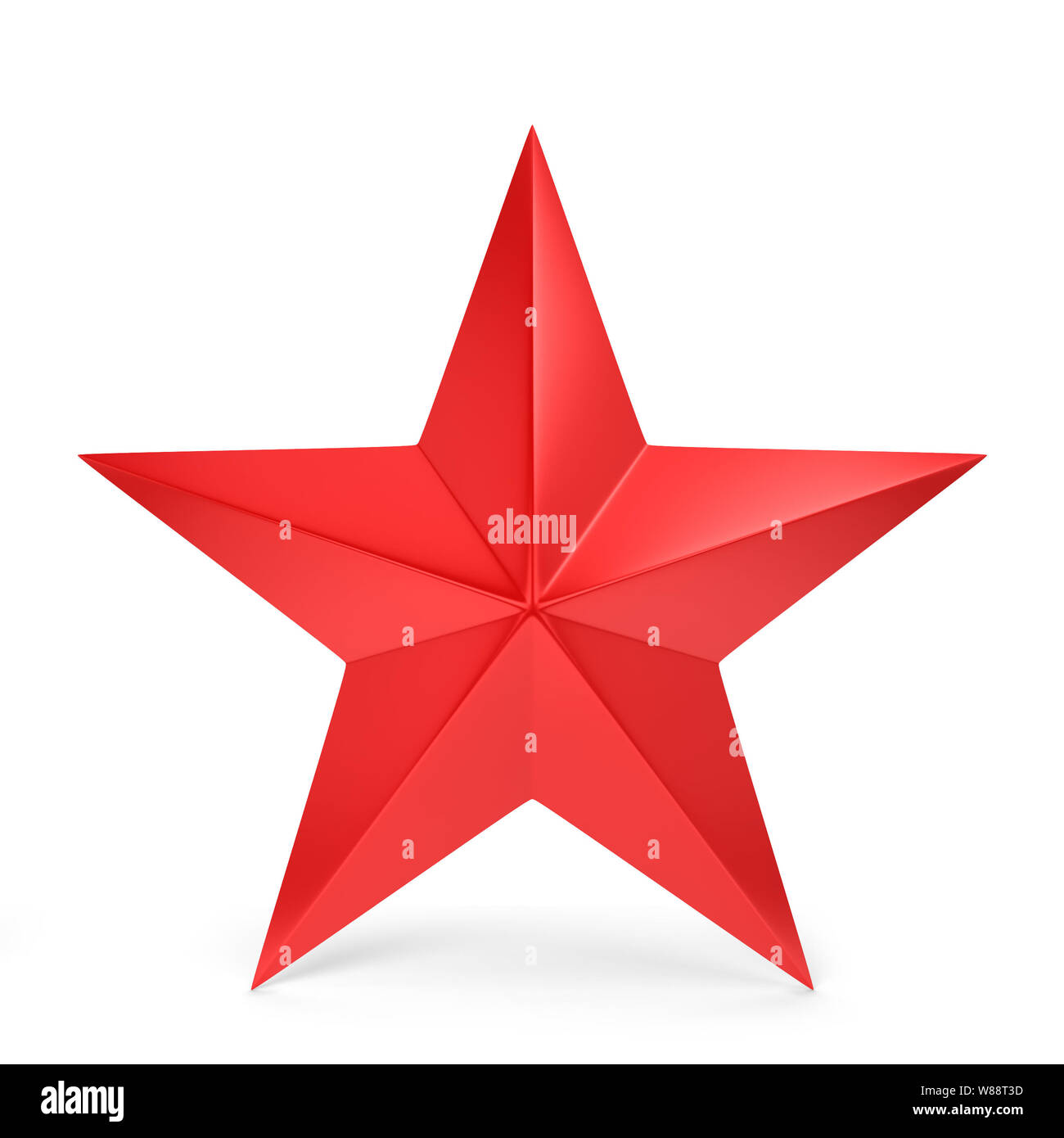 Red star. 3d illustration isolated on white background Stock Photo - Alamy