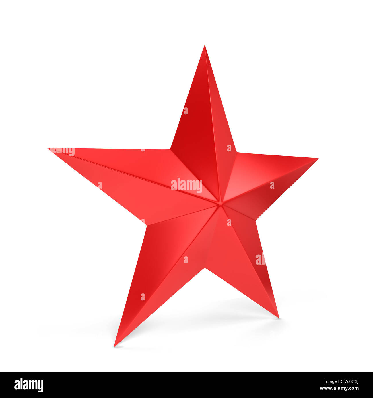 Red star. 3d illustration isolated on white background Stock Photo - Alamy