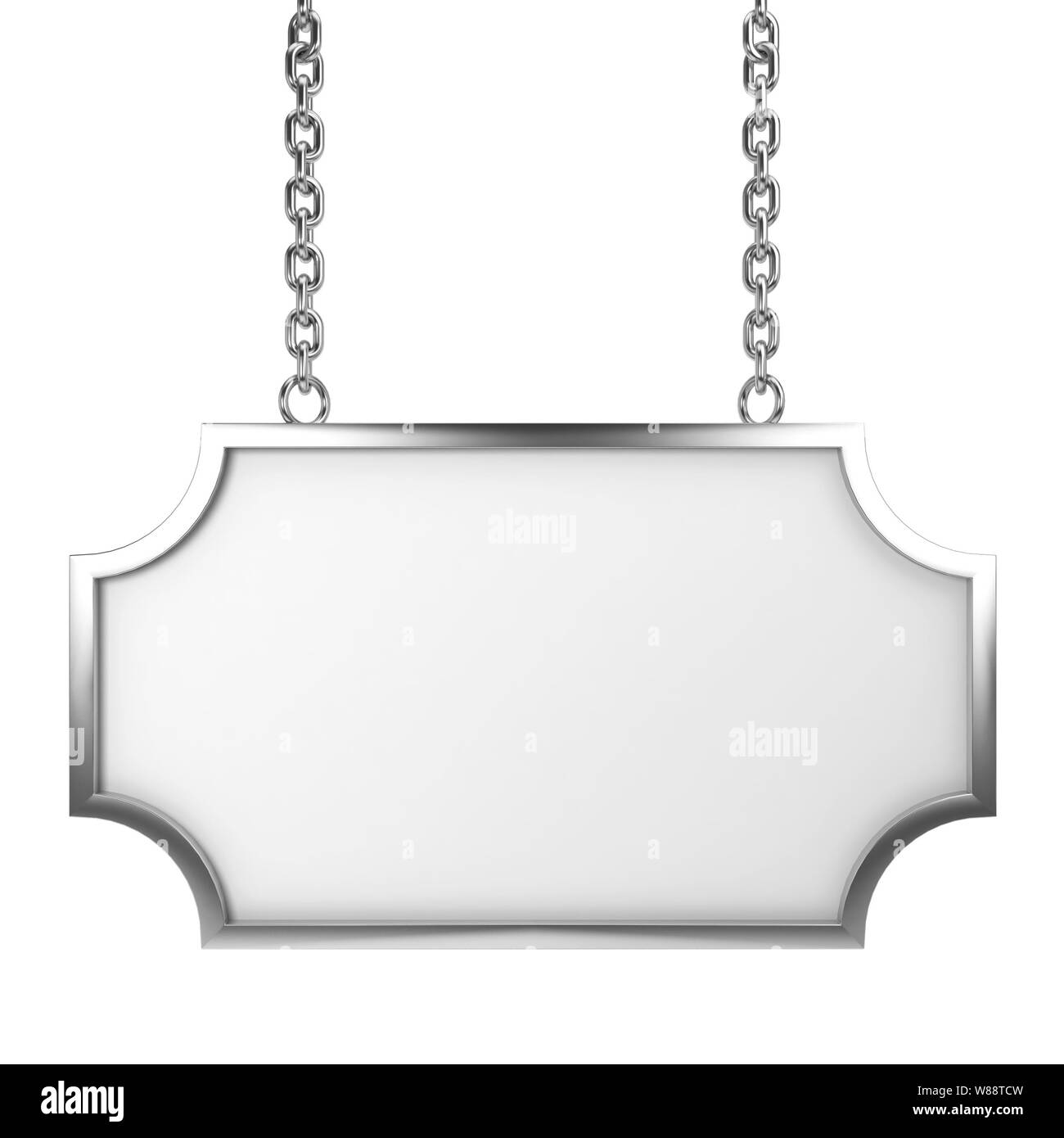 Metal signboard. 3d illustration isolated on white background Stock ...