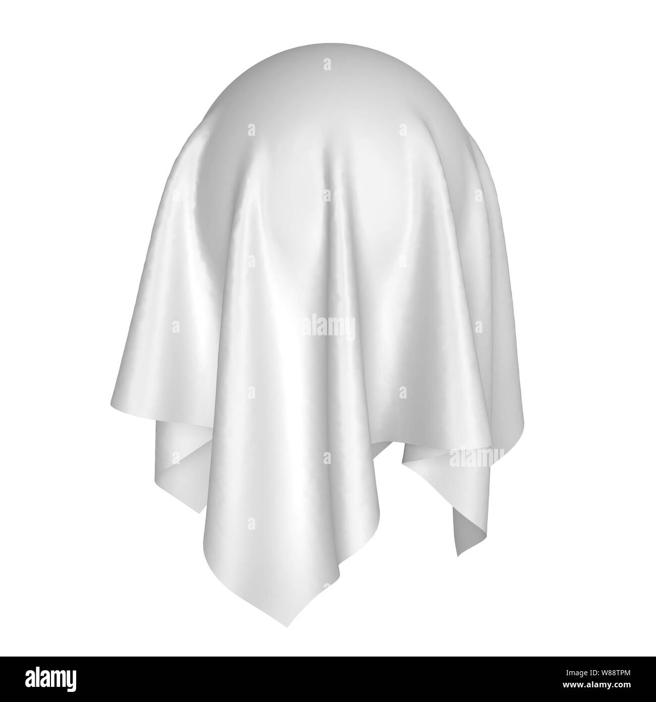 Ball covered with cloth. 3d illustration isolated on white background ...