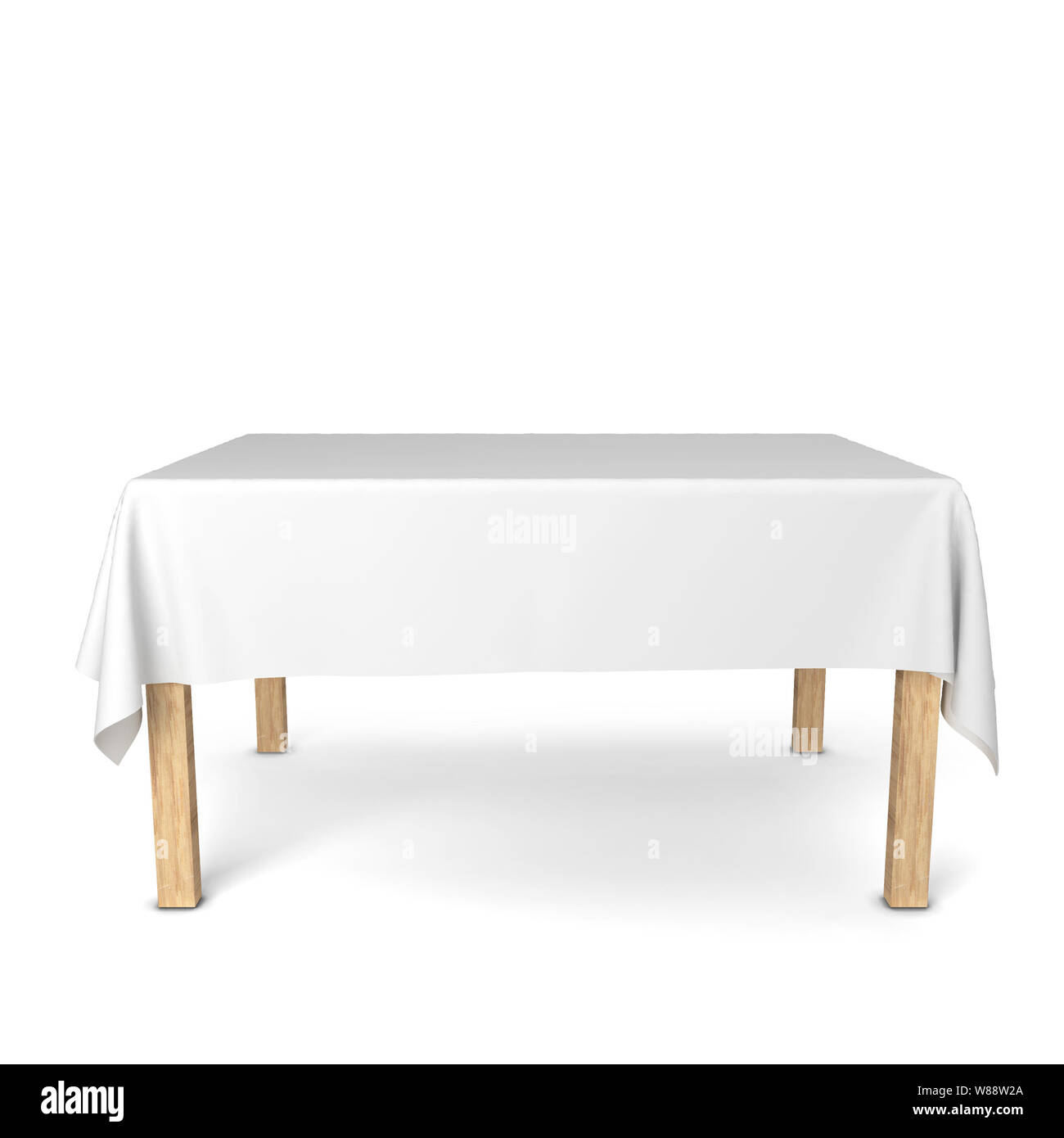Dining table. 3d illustration isolated on white background Stock Photo ...