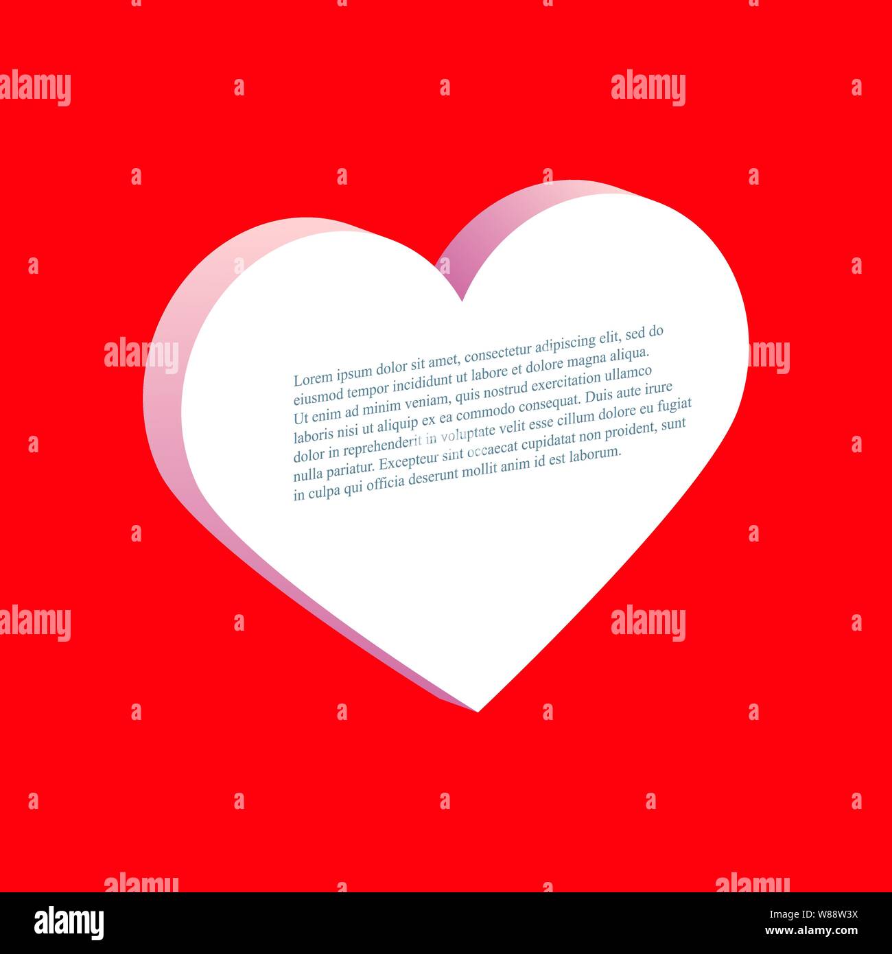A Big Red 3d Heart vector illustration Stock Vector Image & Art - Alamy