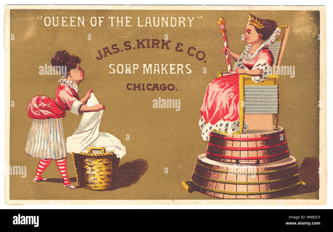 Queen of the laundry Jas. S. Kirk & Co. soap makers Chicago Stock Photo ...
