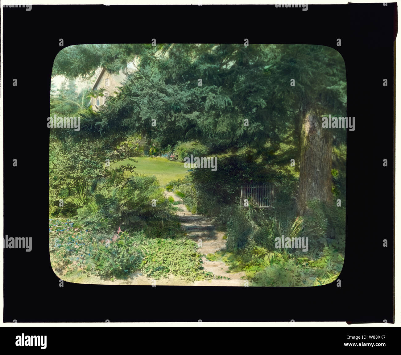 Reef Point, Beatrix Jones Farrand house, Bar Harbor, Maine. Pathway to ...